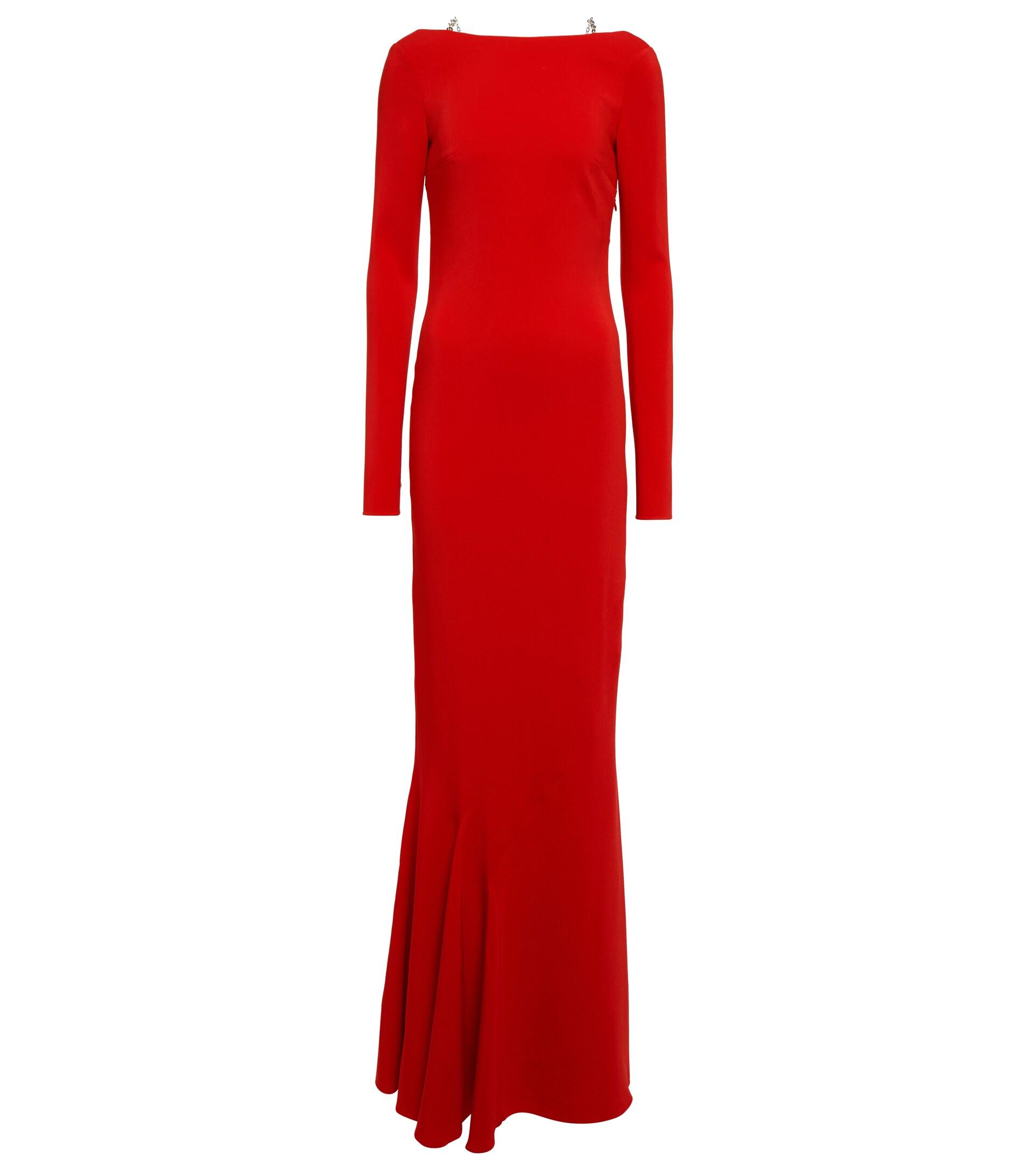 Givenchy Embellished Crepe Gown in Red | Lyst
