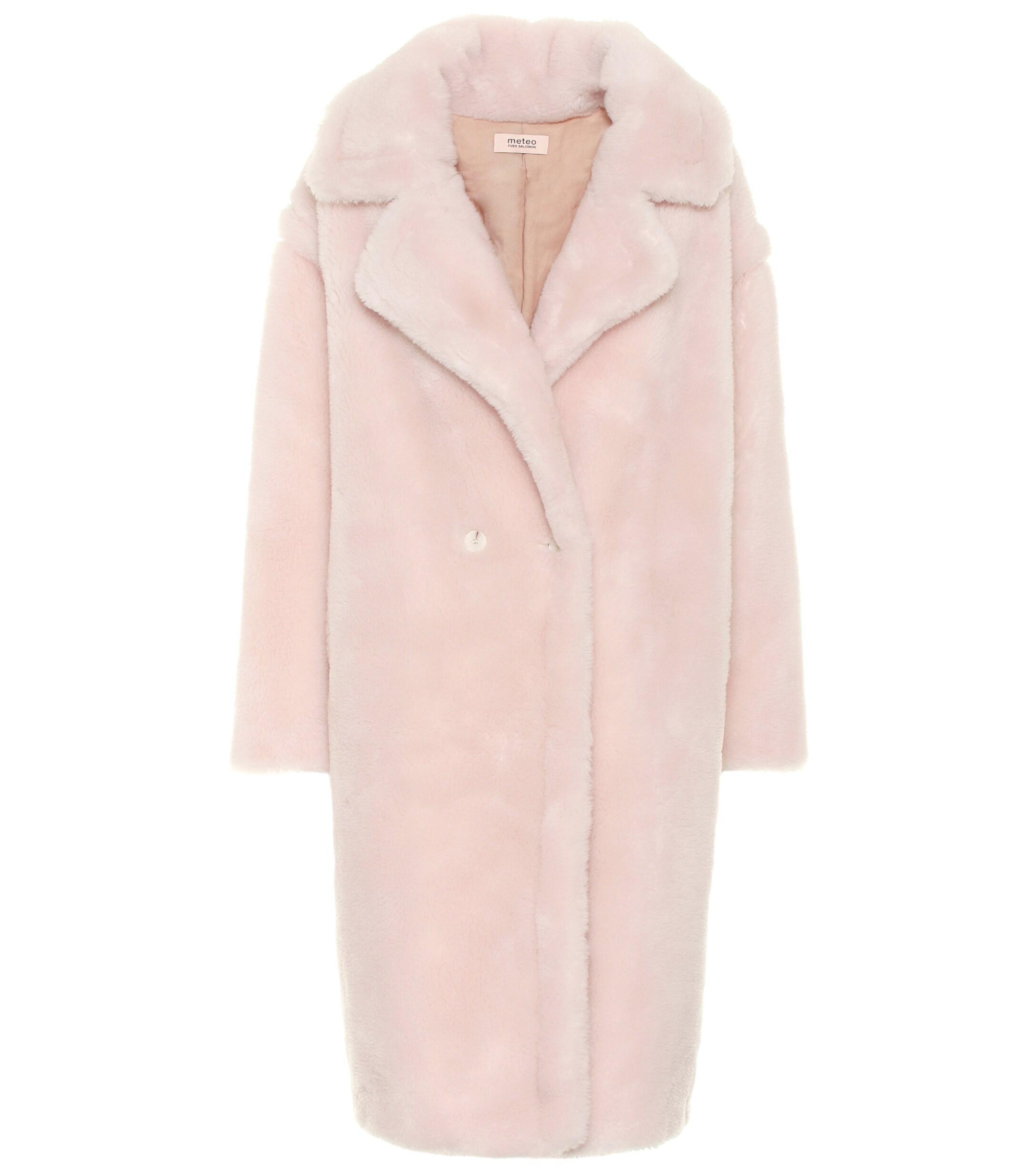 Yves Salomon Meteo Wool Coat in Pink - Lyst Yves Salomon Meteo Wool Coat in Pink - Lyst
