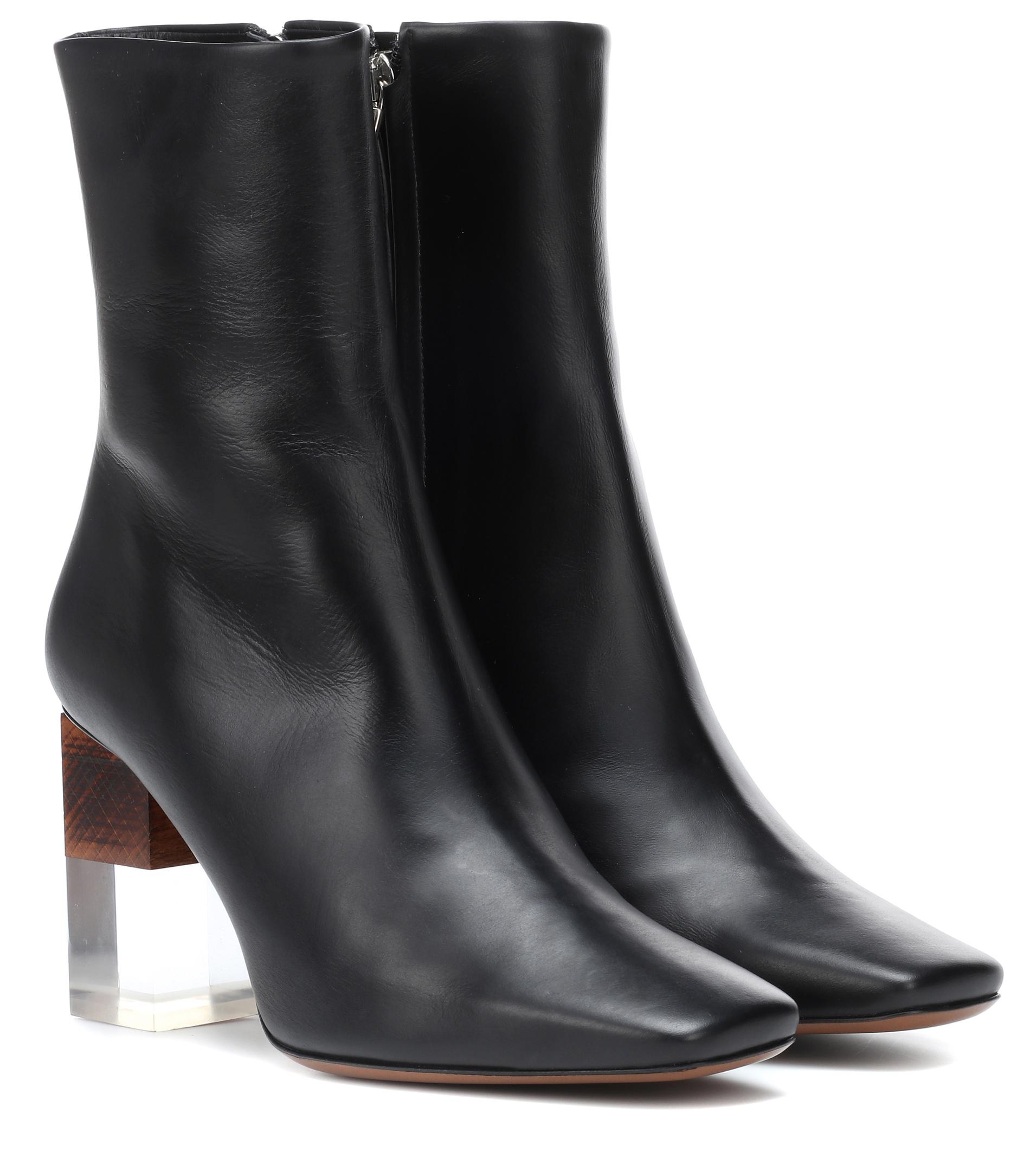 Neous Hea Leather Ankle Boots in Black - Lyst