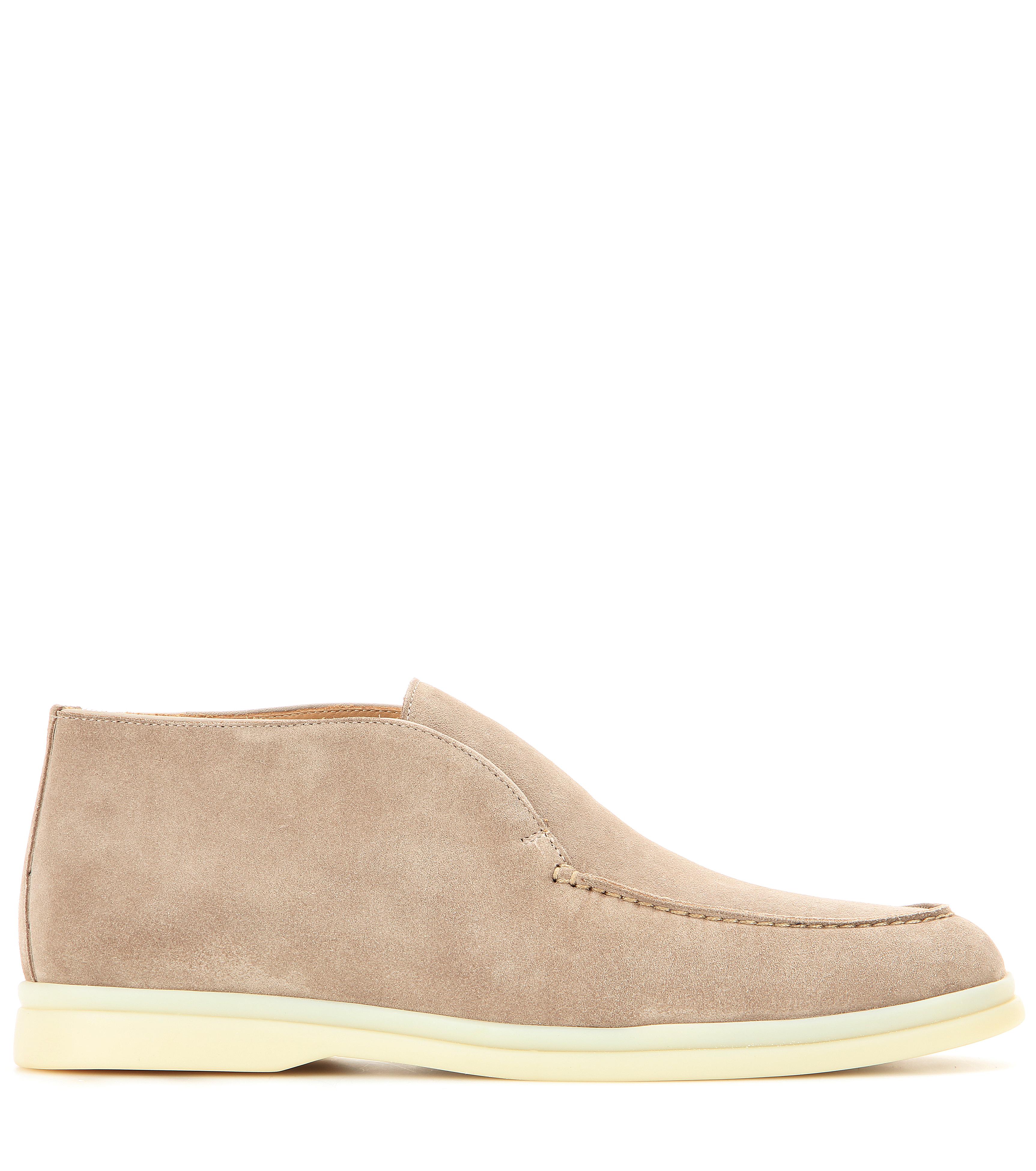 Loro Piana Open Walk Suede Ankle Boots in Beige (Natural) - Save 30% - Lyst