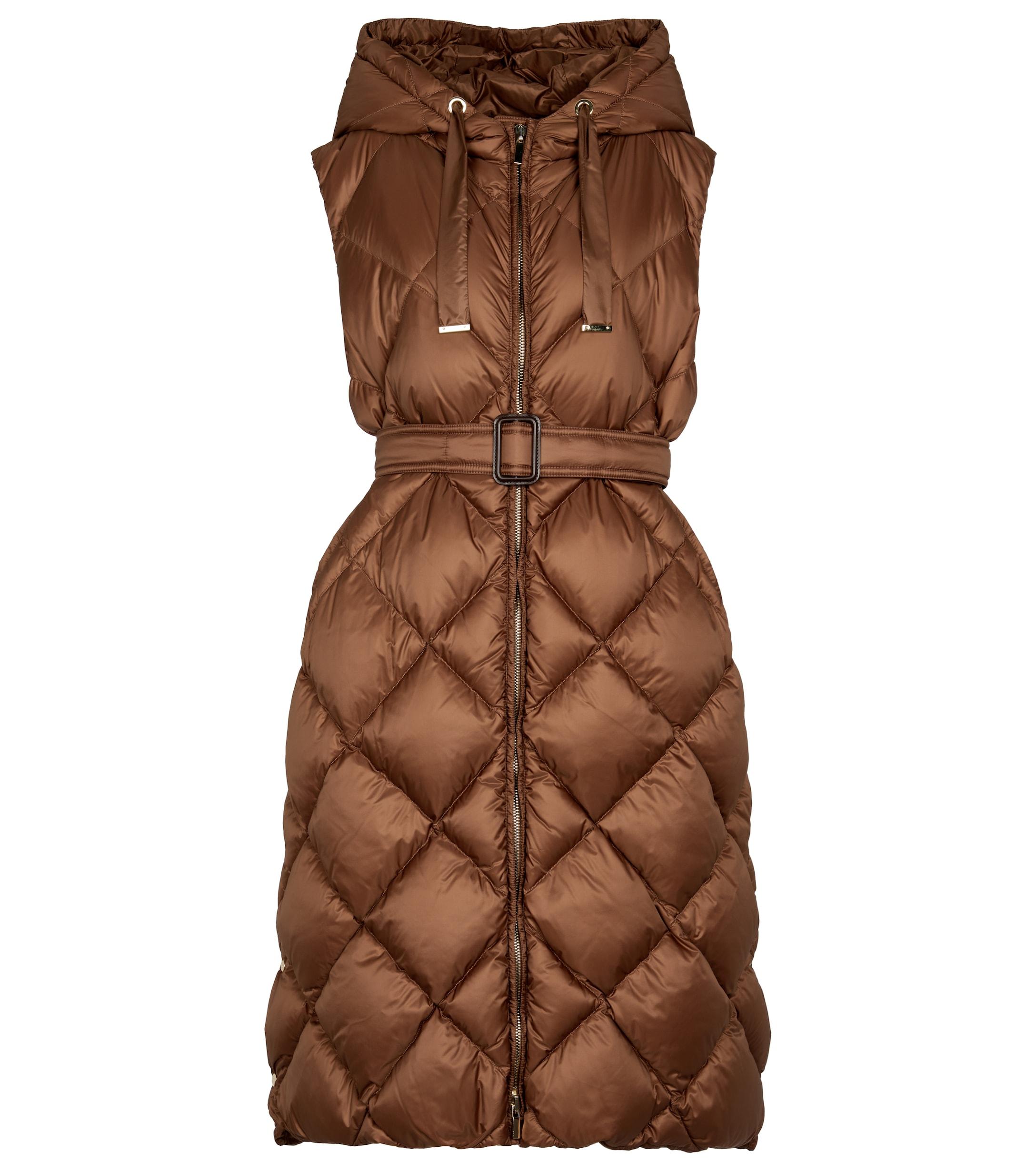 Max Mara The Cube Tregil Quilted Down Vest in Brown | Lyst Max Mara The Cube Tregil Quilted Down Vest in Brown | Lyst