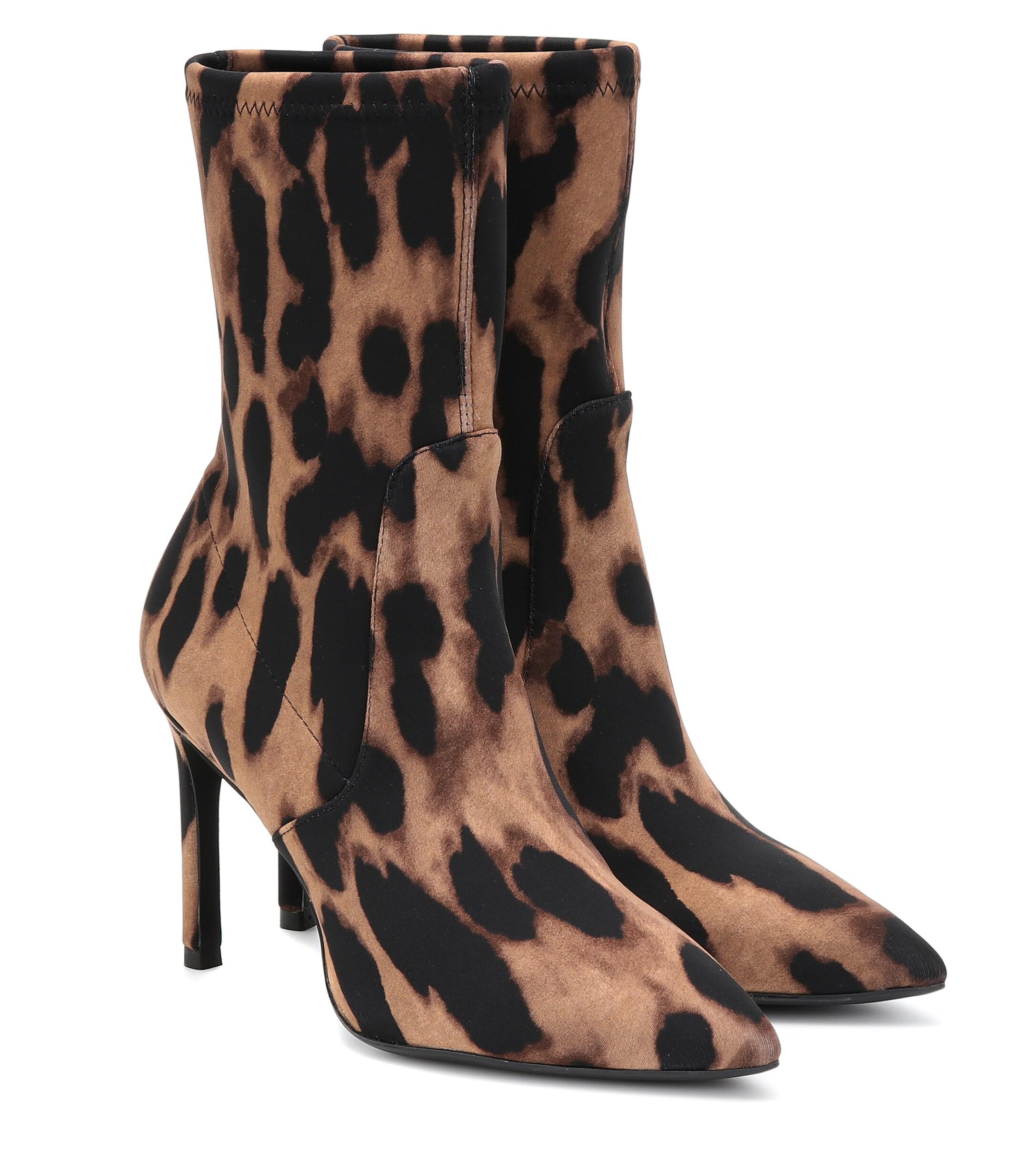 Stuart Weitzman Wren 95 Leopard Print Ankle Boots Lyst