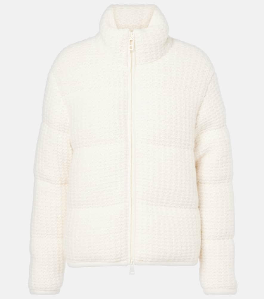Moncler Wool And Alpaca-blend Down Jacket in White | Lyst