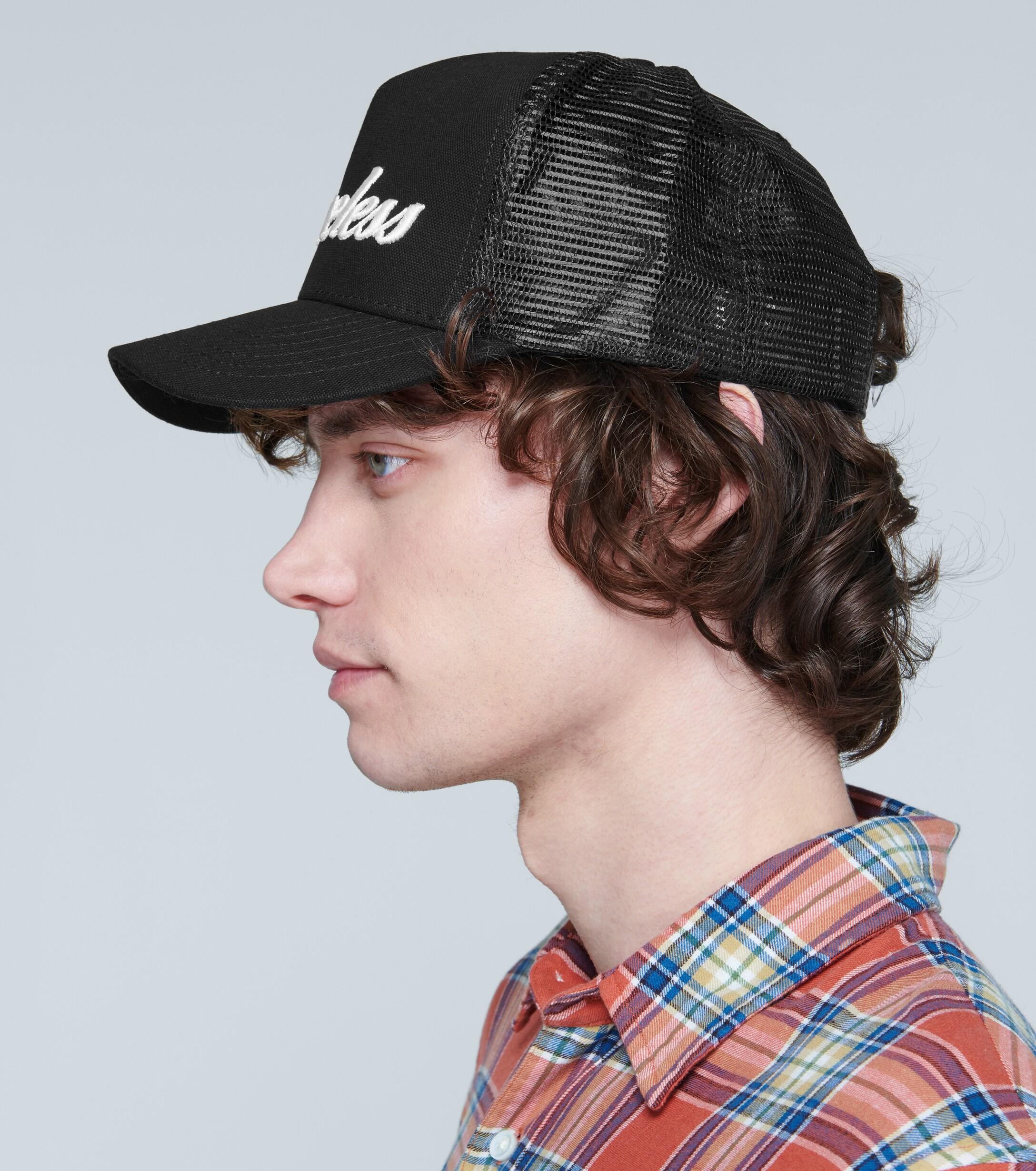 Amiri Cotton Loveless Mesh Baseball Cap in Black for Men - Lyst