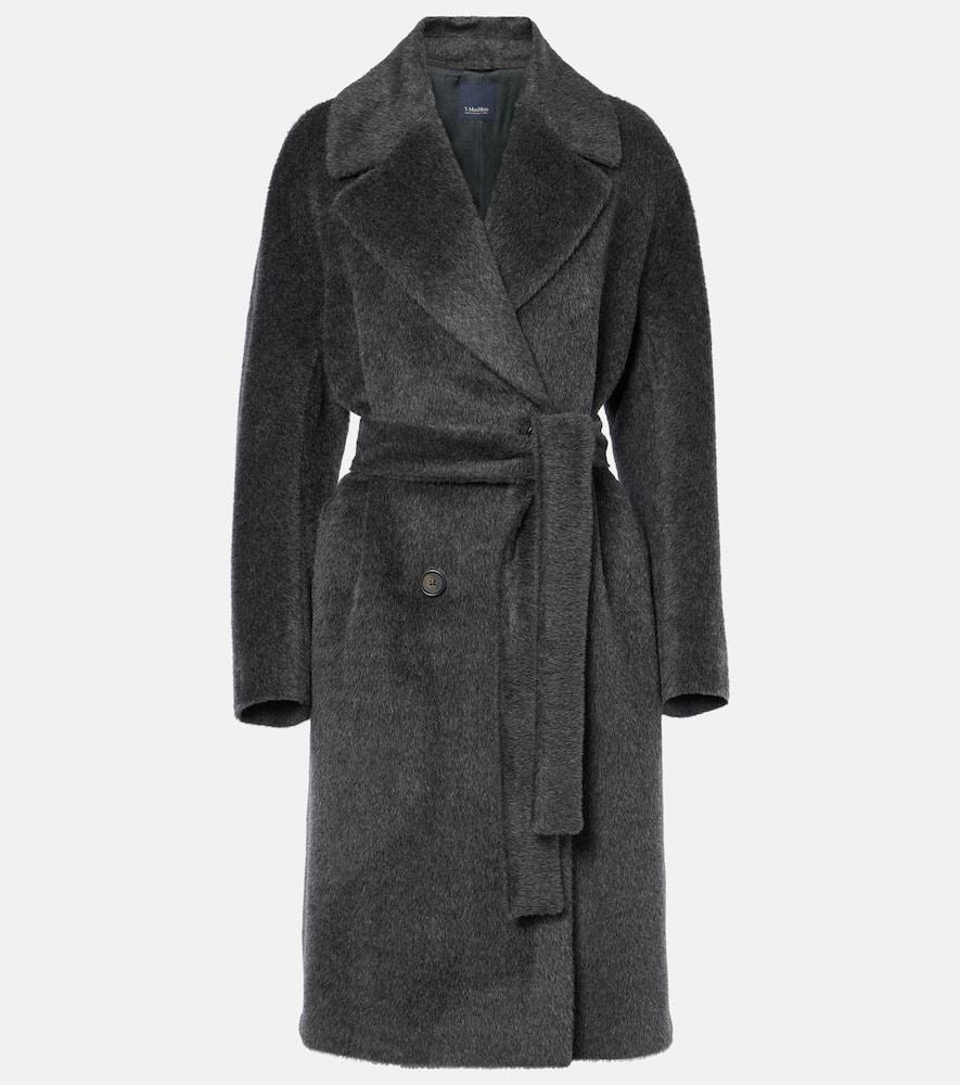 Max Mara Nicole Alpaca And Wool Teddy Coat in Black | Lyst