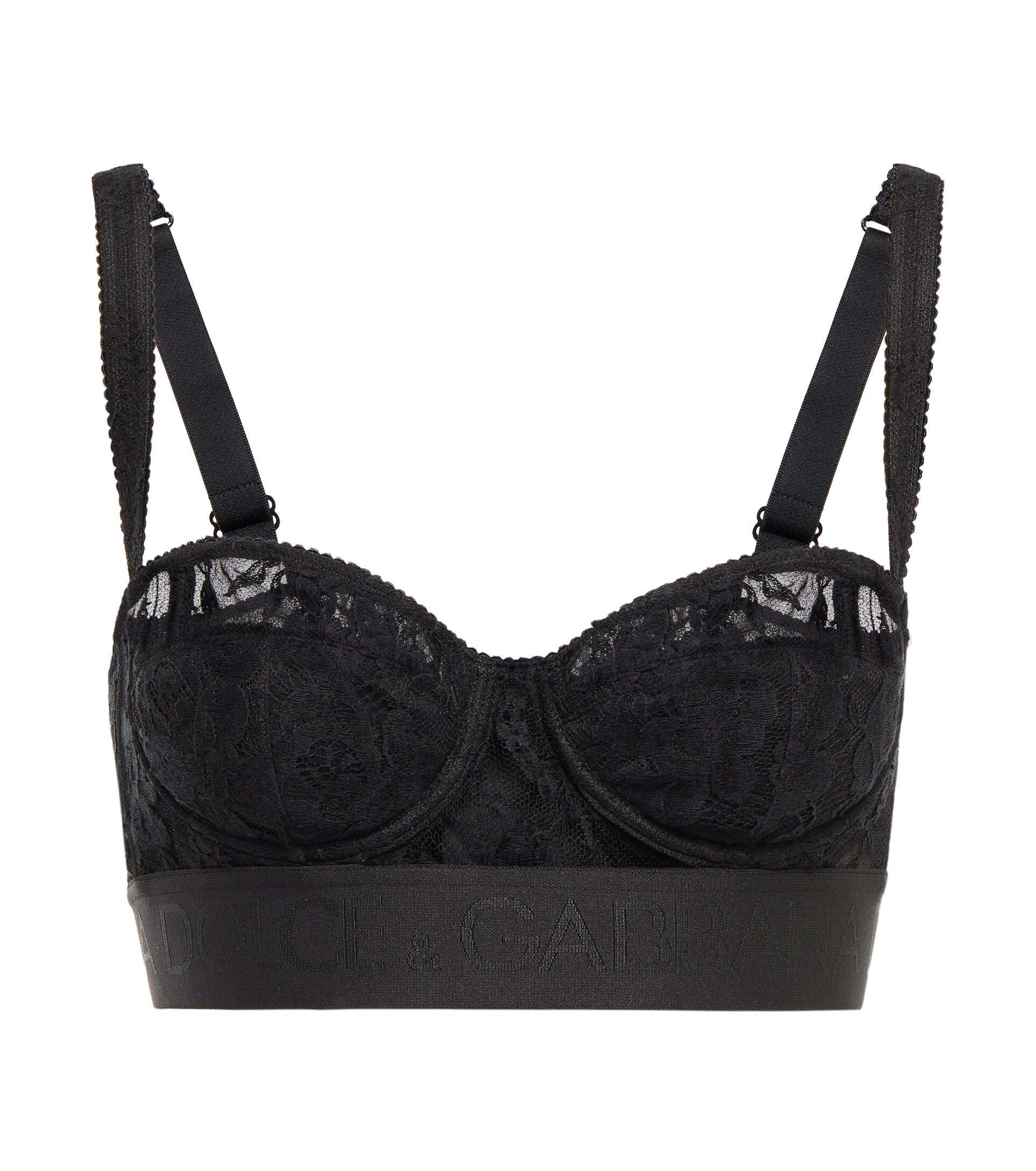 Dolce And Gabbana Floral Lace Bra In Black Lyst