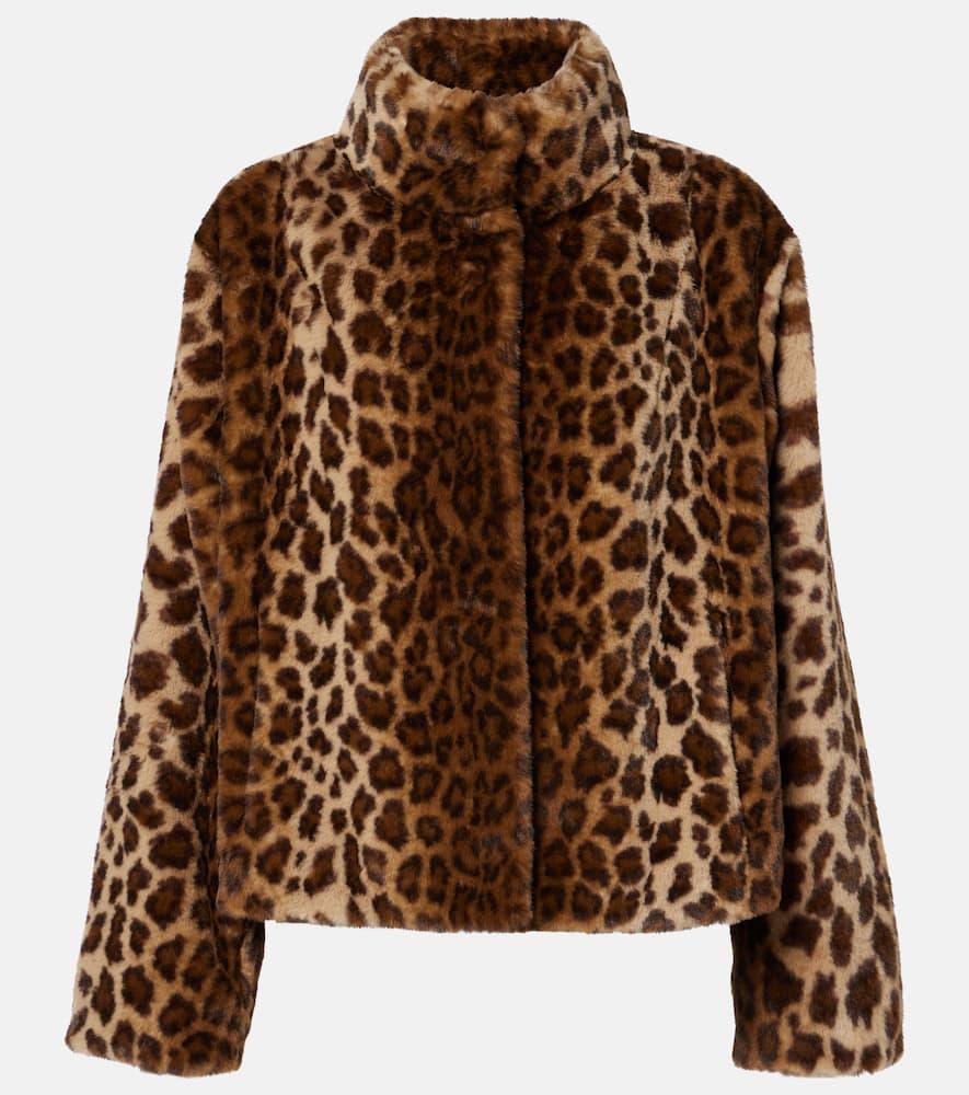 Velvet Valli Leopard-print Faux Fur Jacket in Brown | Lyst
