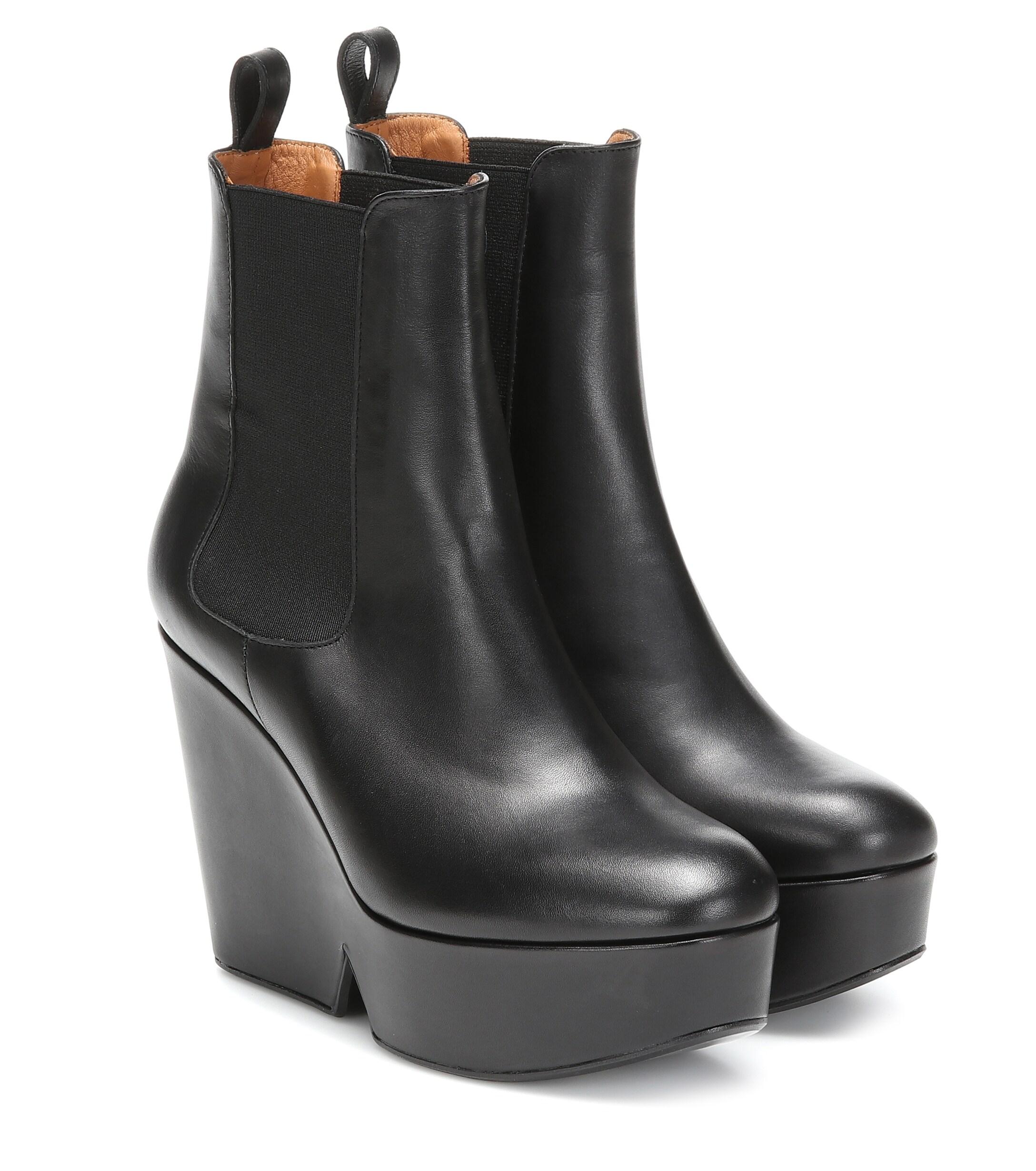 Clergerie Beatrice Platform Wedge Ankle Boots in Black - Lyst