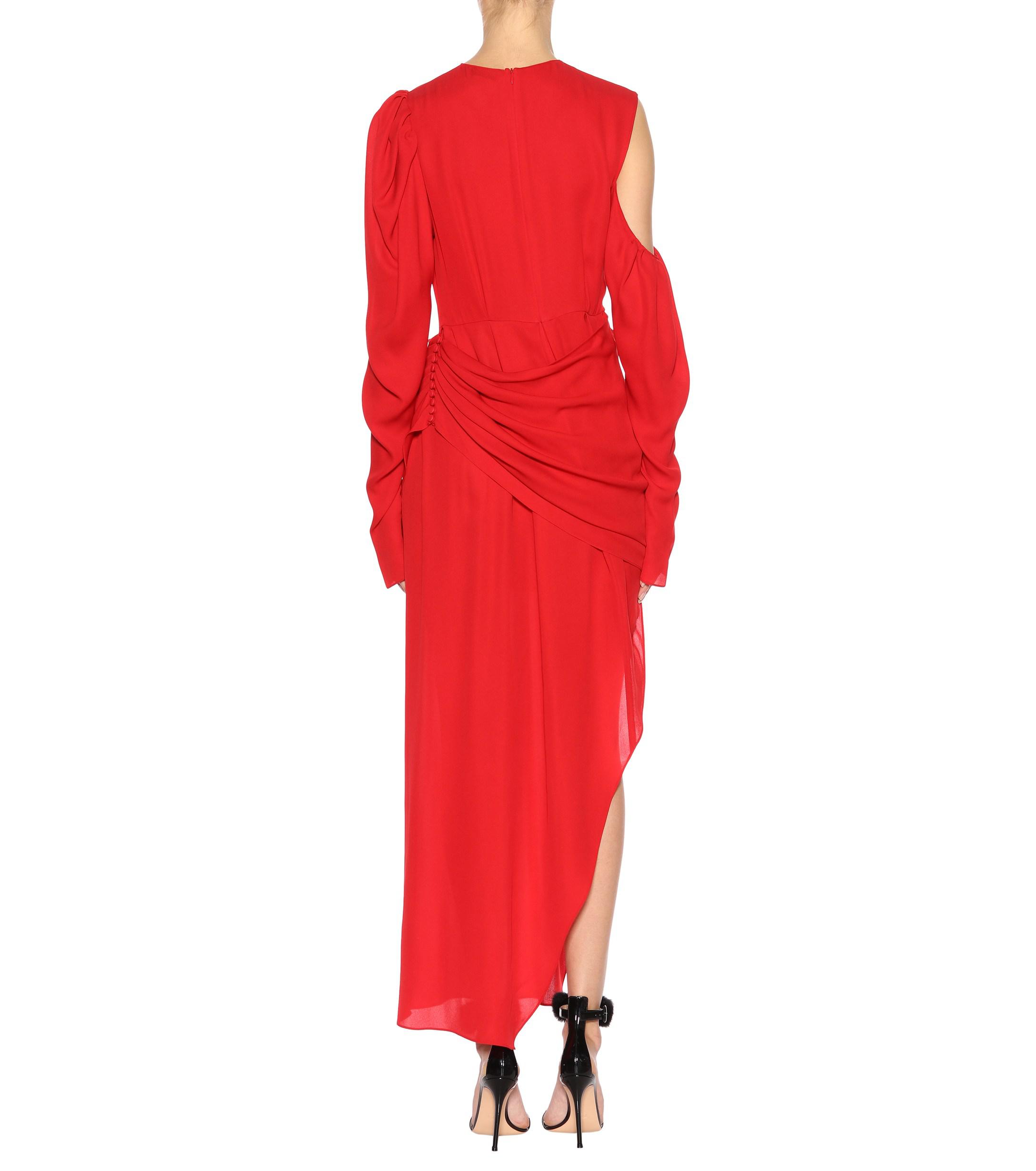 Magda Butrym Sevilla Silk Dress in Red - Lyst