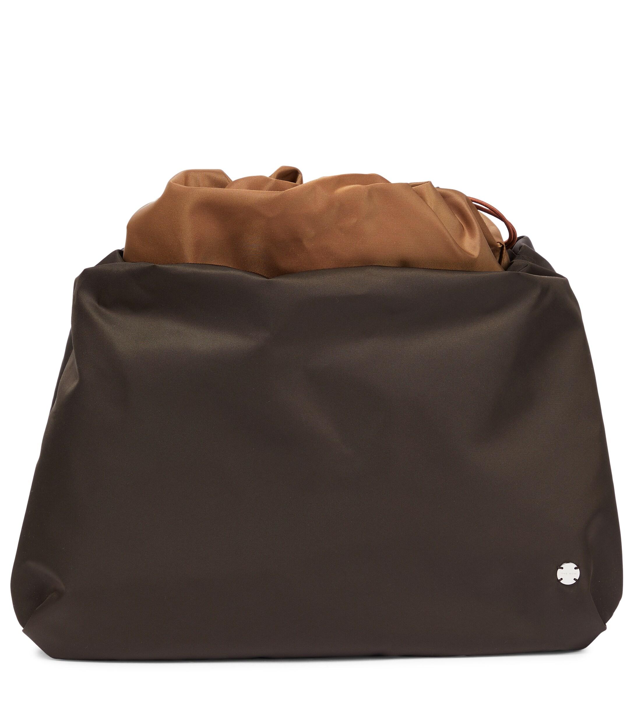 The Row Bourse Nylon Shoulder Bag in Brown | Lyst UK