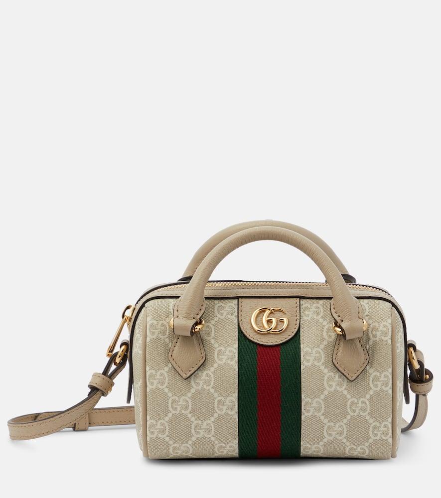 Gucci Ophidia Super Mini Leather-Trimmed Tote Bag in Metallic | Lyst