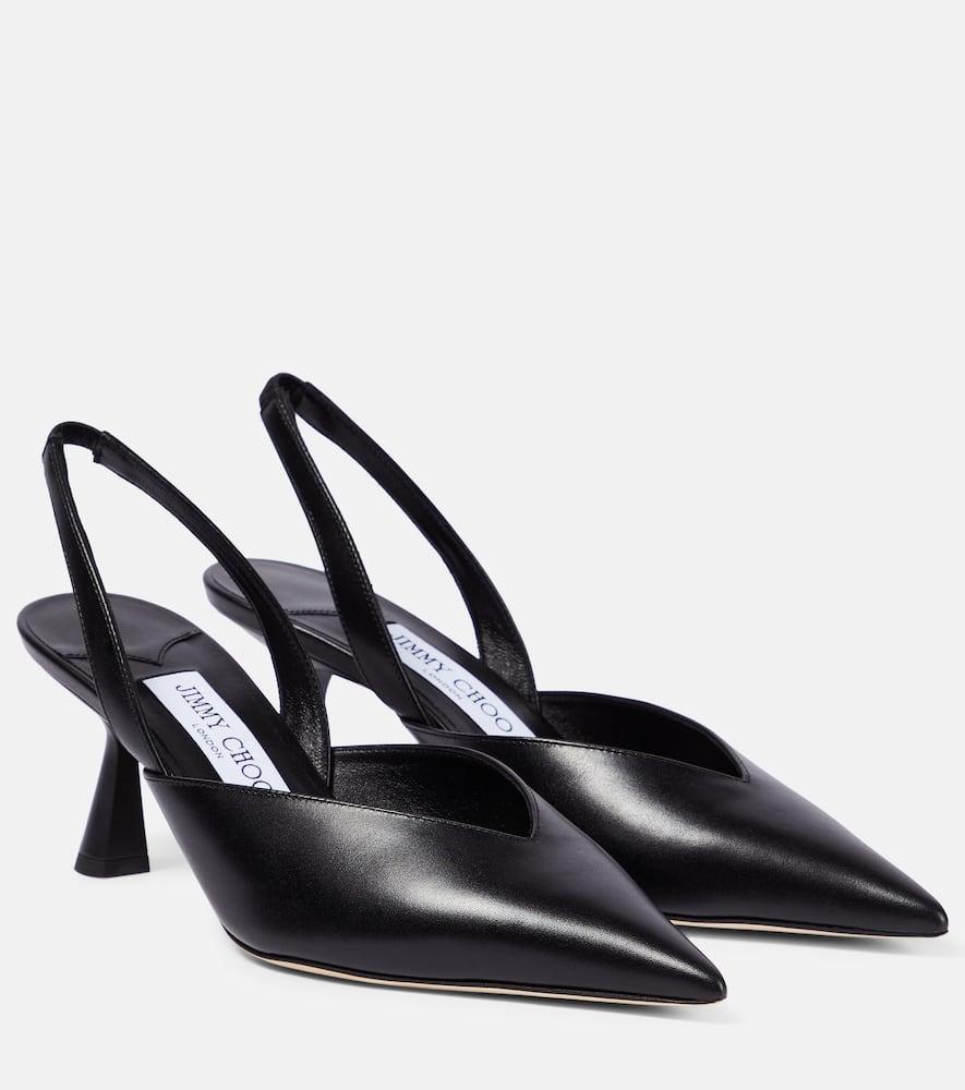 Jimmy Choo Maryanne 65 Leather Slingback Pumps in Black | Lyst