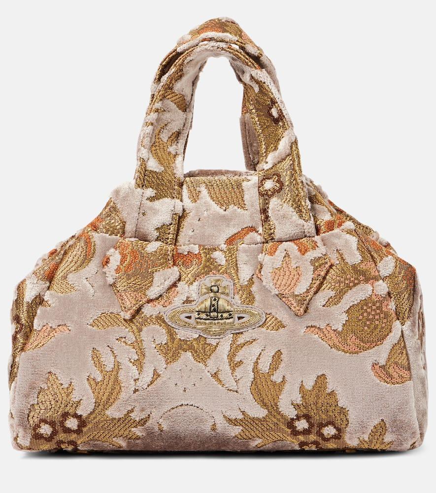 Vivienne Westwood Yasmine Medium Velvet Jacquard Tote Bag in Natural | Lyst