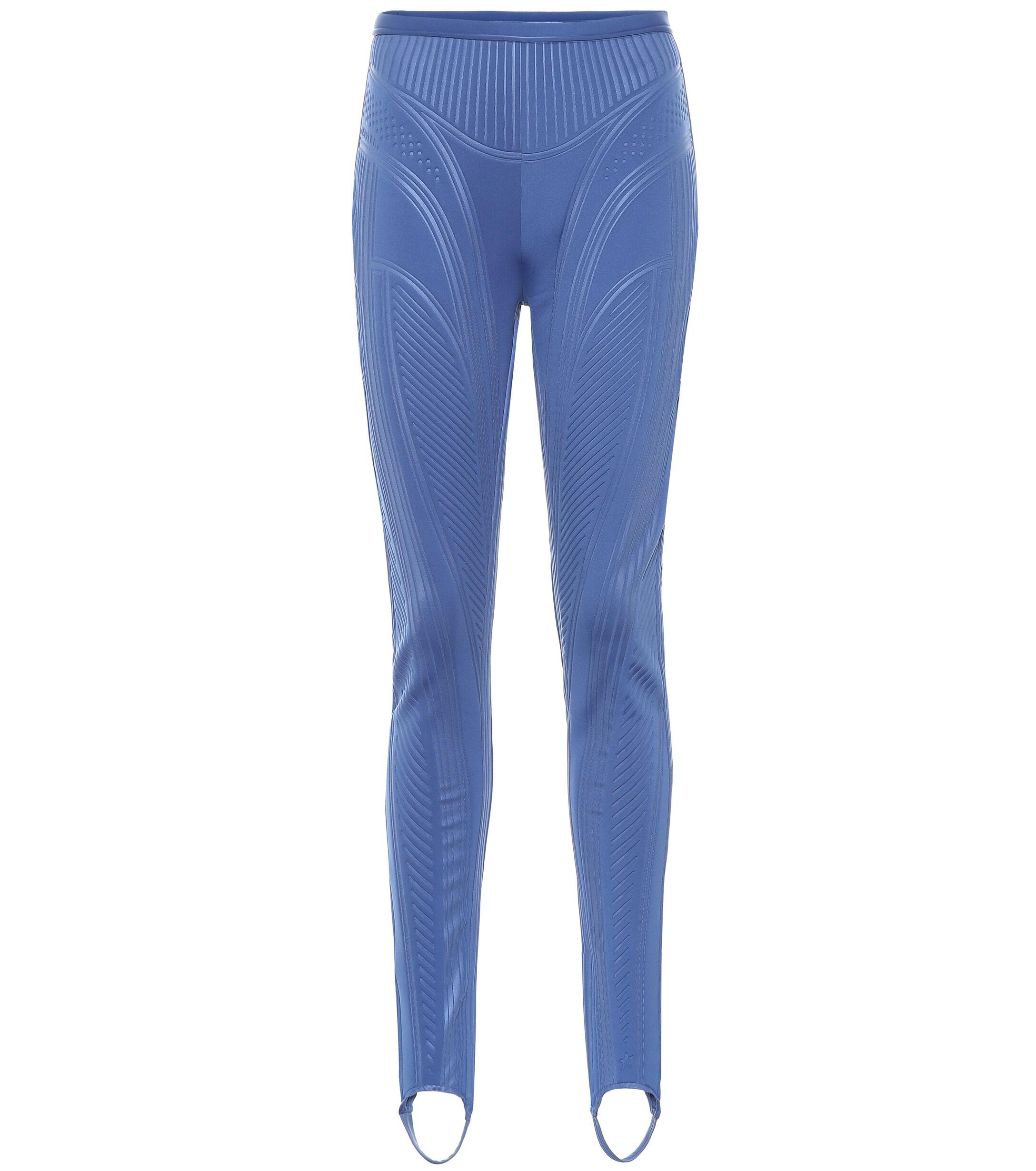 Mugler Stirrup Compression leggings in Blue - Lyst