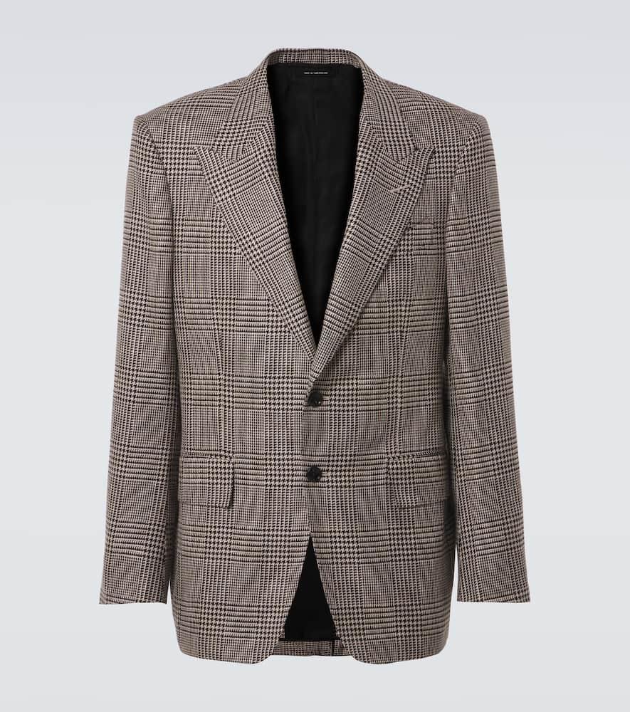 Tom Ford Shelton Houndstooth Wool-blend Blazer in Brown for Men | Lyst