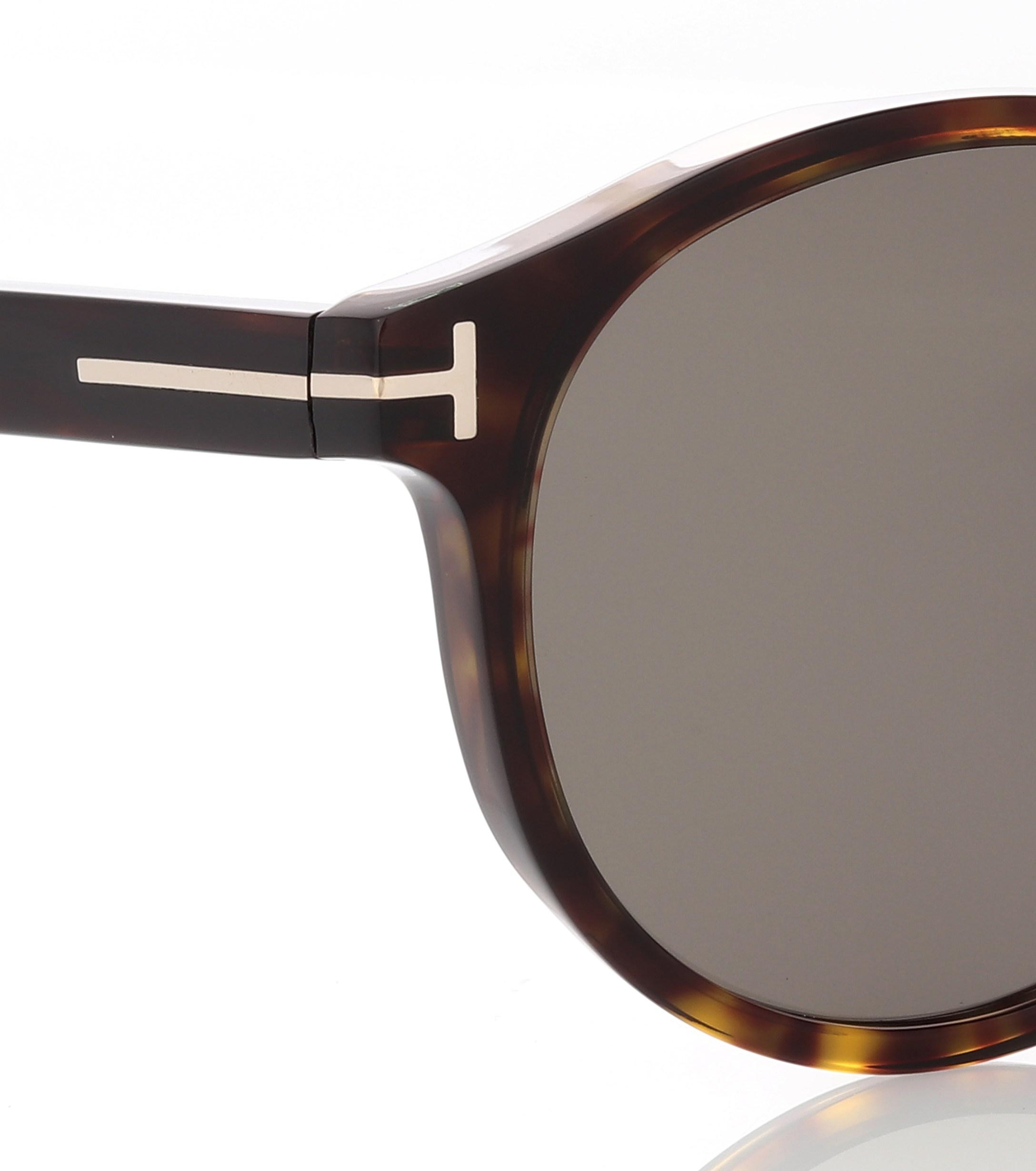 Tom Ford Synthetic Ian Round Sunglasses In Brown Lyst