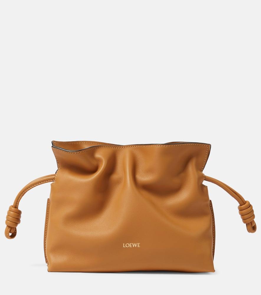 Loewe Flamenco Mini Leather Clutch in Brown | Lyst
