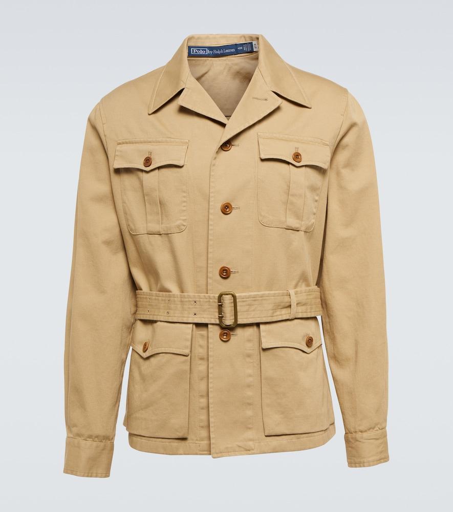 Polo Ralph Lauren Cotton Belted Jacket in Natural for Men | Lyst