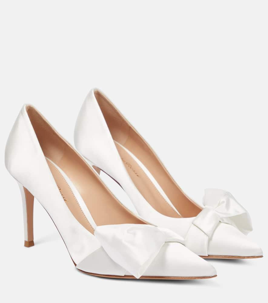 Gianvito Rossi Safira Bow-trimmed Pumps in White | Lyst