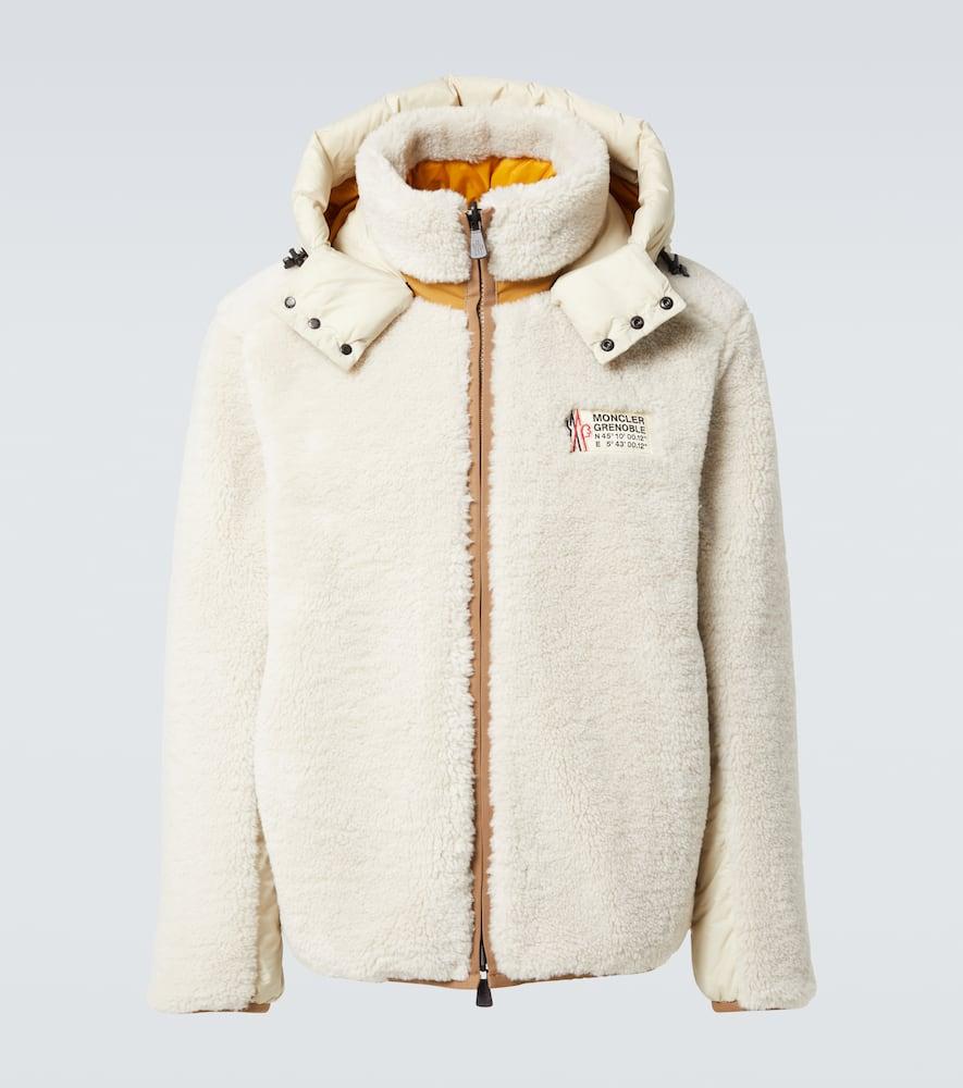 Moncler Wengi Reversible Teddy Down Jacket in Natural for Men | Lyst