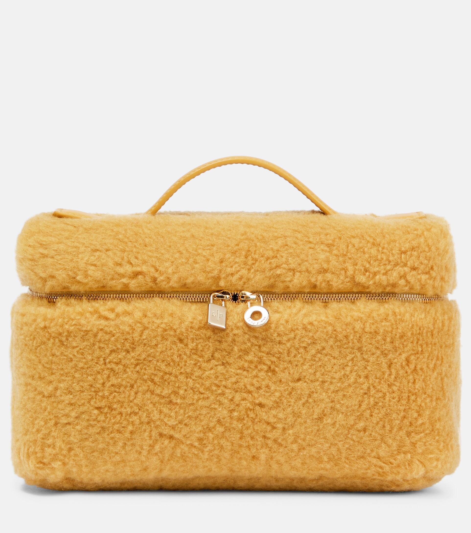 Loro Piana Extra Pocket L19 Faux Fur Pouch in Metallic | Lyst