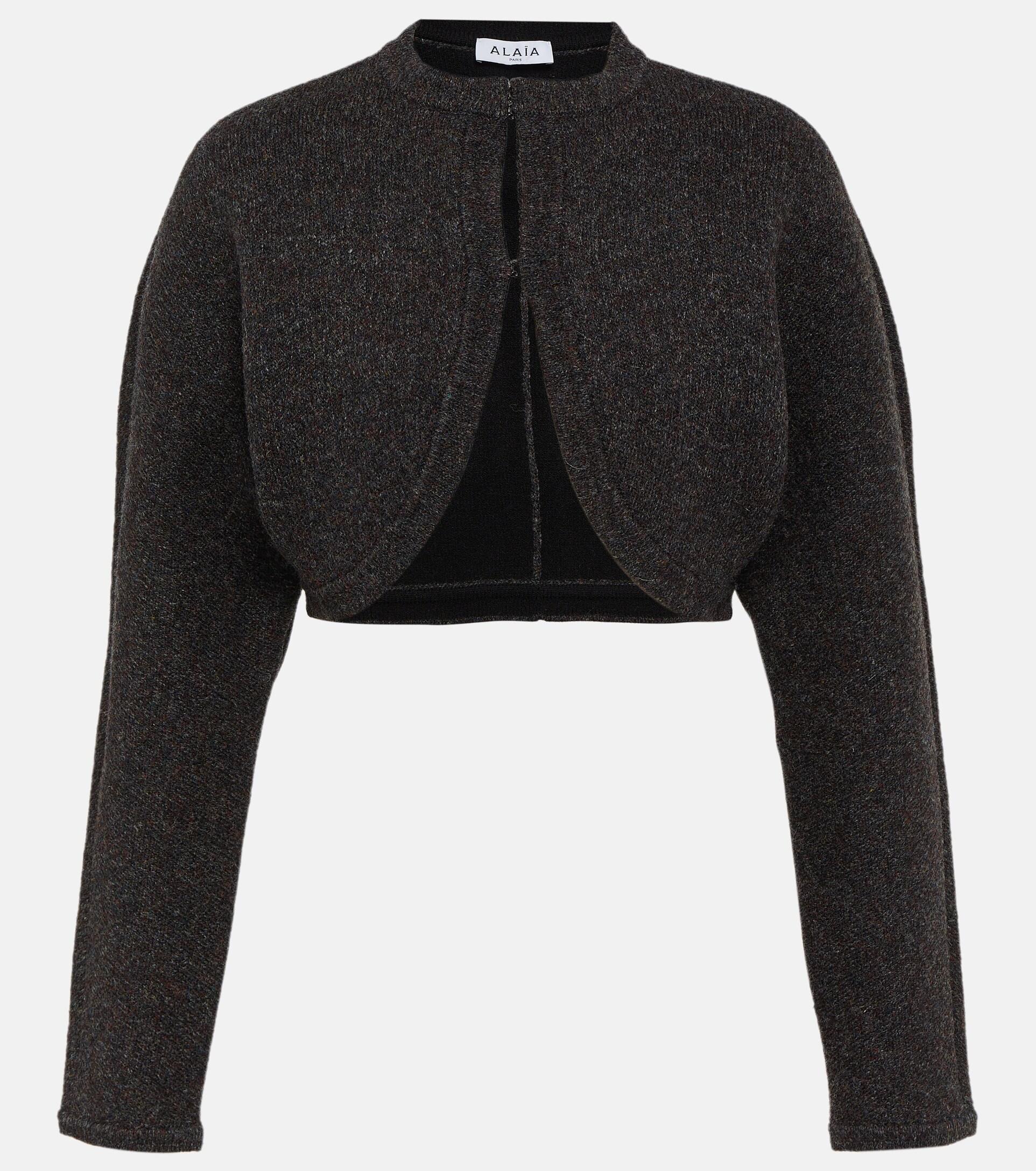 Alaïa Wool-blend Shrug in Black | Lyst