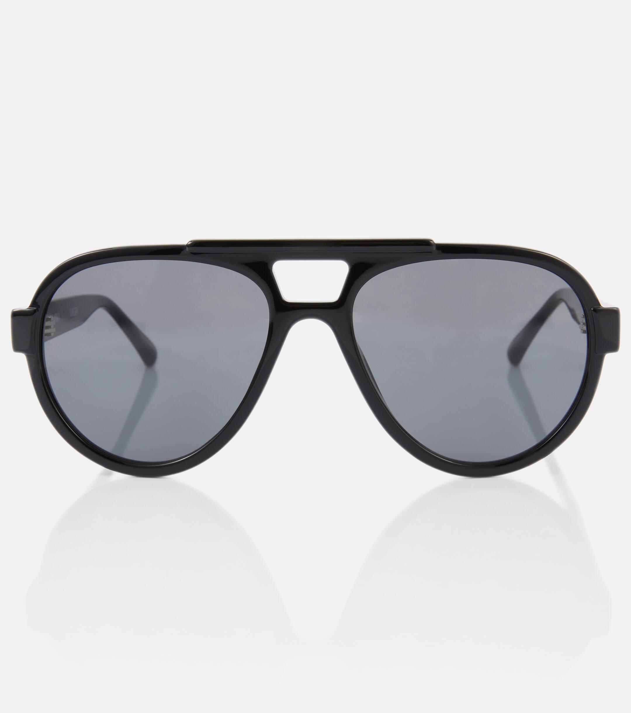 The Attico X Linda Farrow Jurgen Aviator Sunglasses in Black | Lyst UK