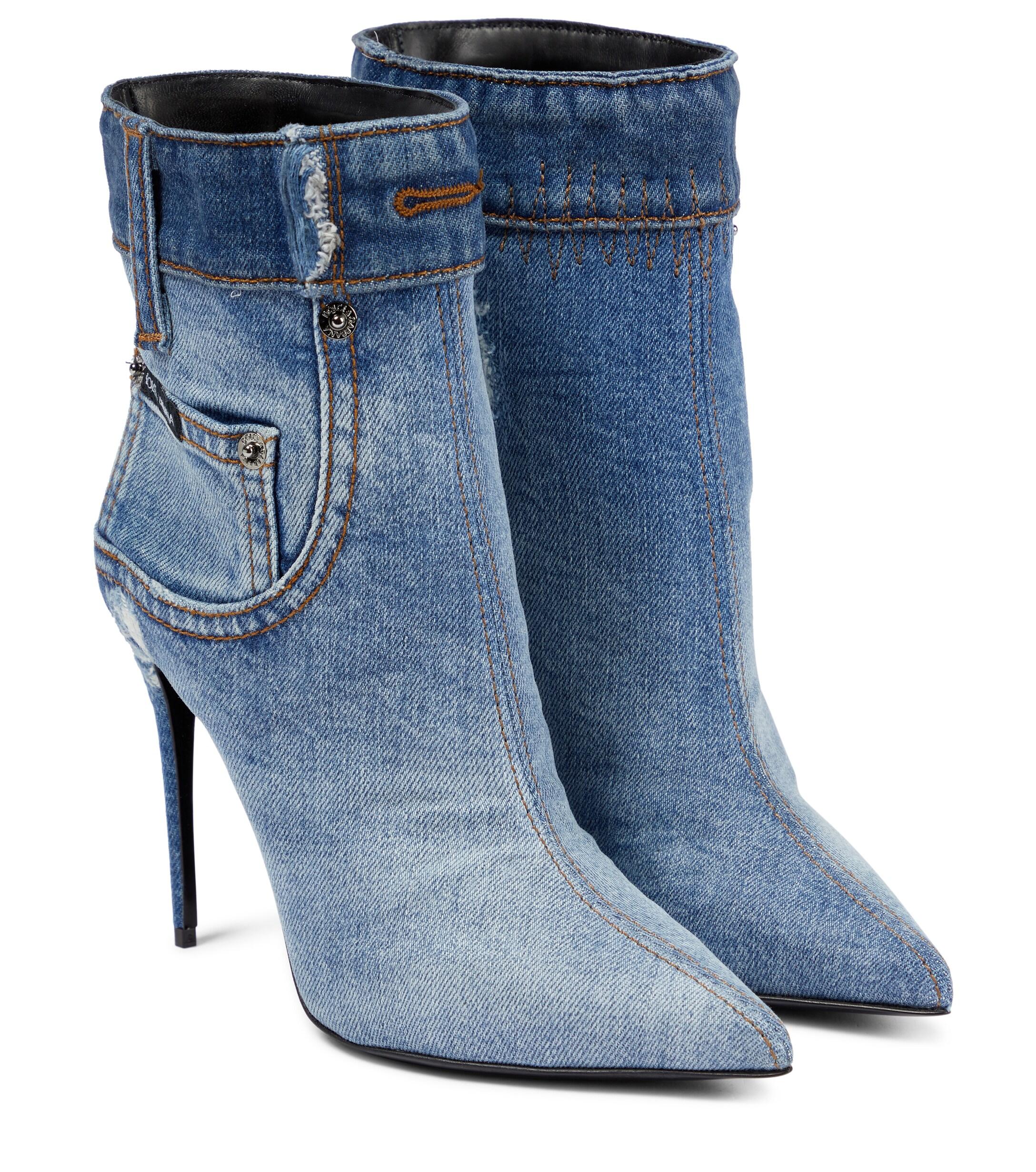 Bottines Cardinale en jean Dolce & Gabbana en coloris Bleu | Lyst