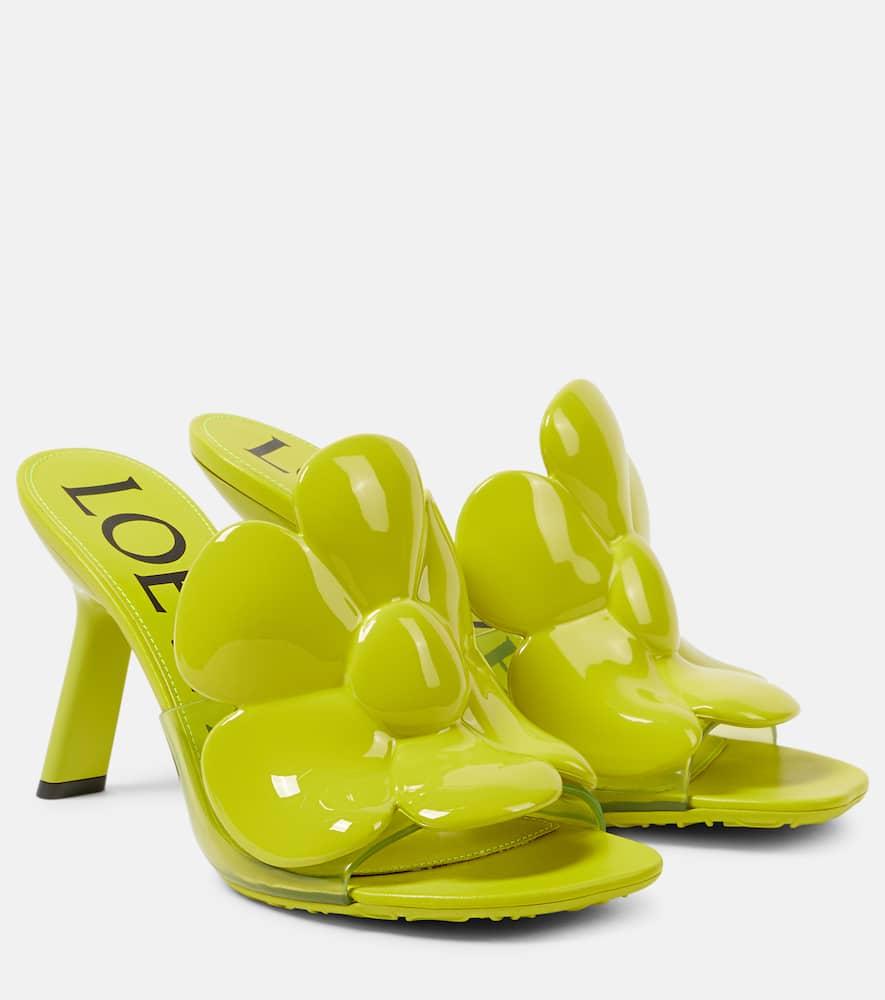 Loewe Petal Flower Pvc Mules in Yellow | Lyst