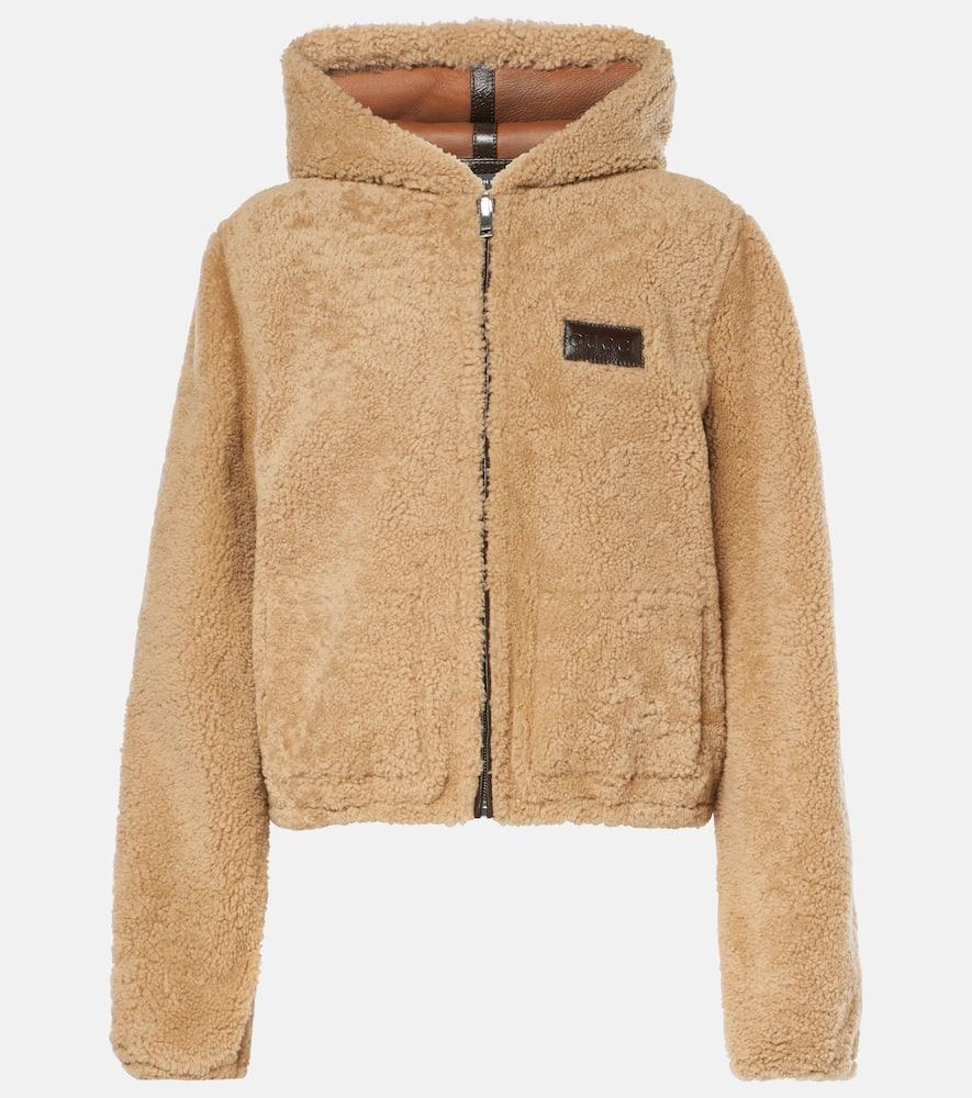 Gucci Reversible Shearling Jacket in Natural | Lyst