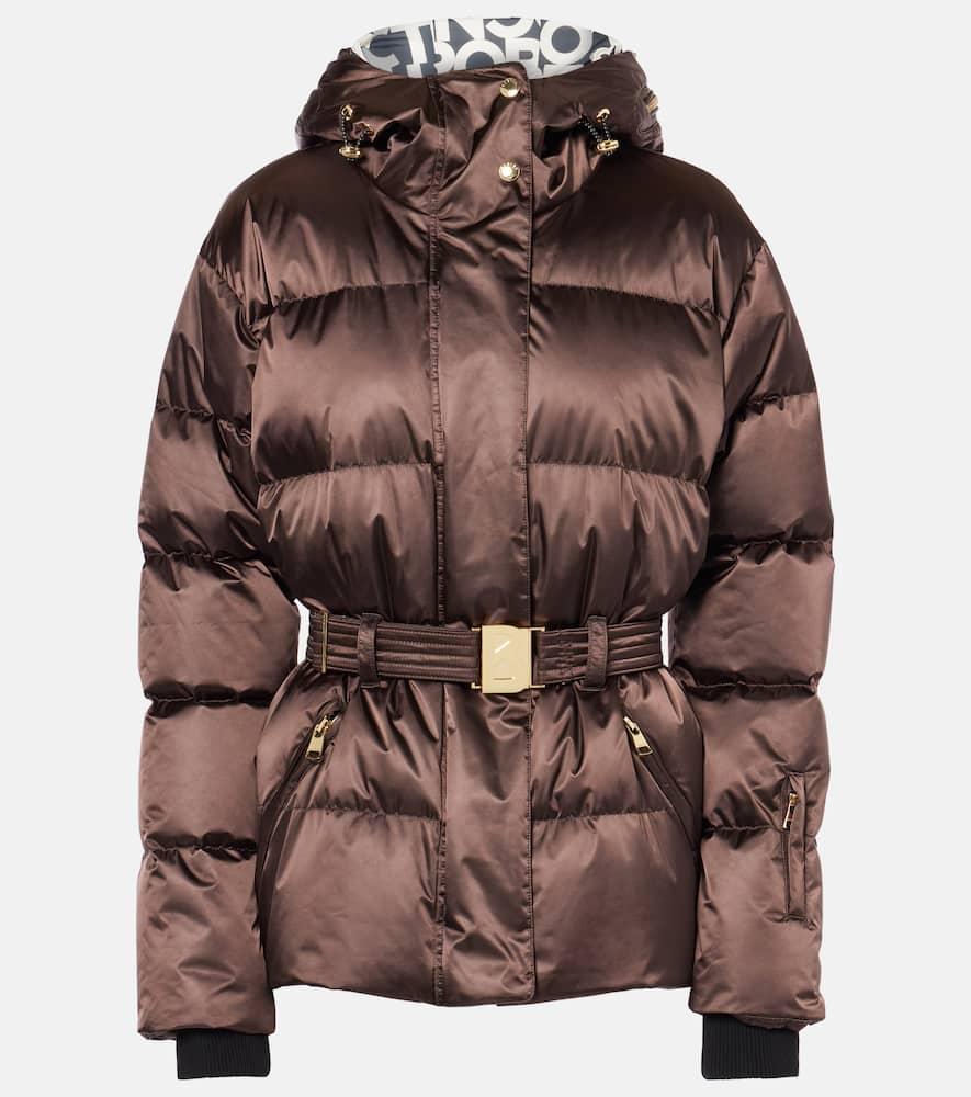 Bogner Selma Belted Ski Jacket in Brown | Lyst