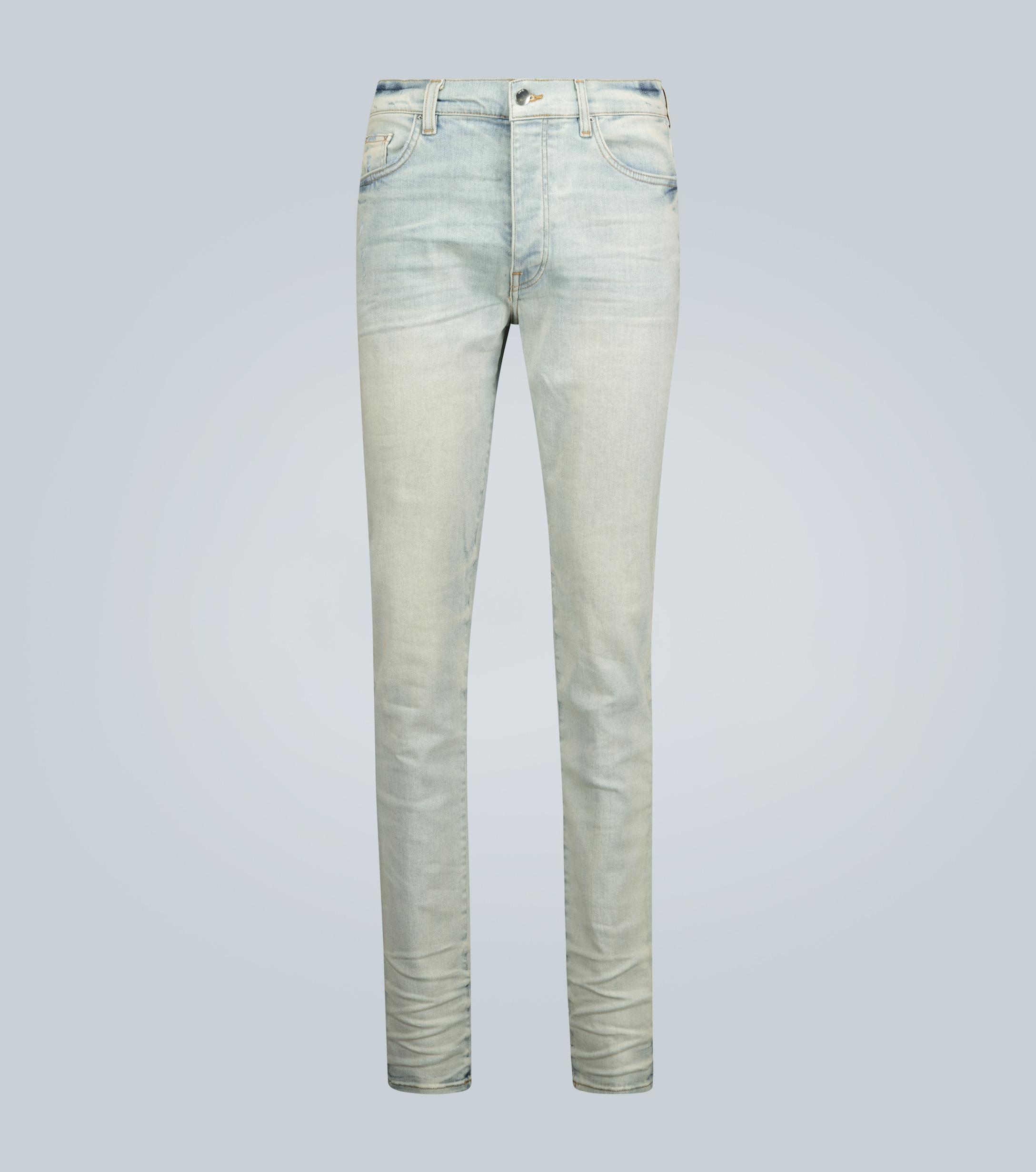 Amiri Denim Skinny-fit Stack Jeans in Blue for Men - Lyst