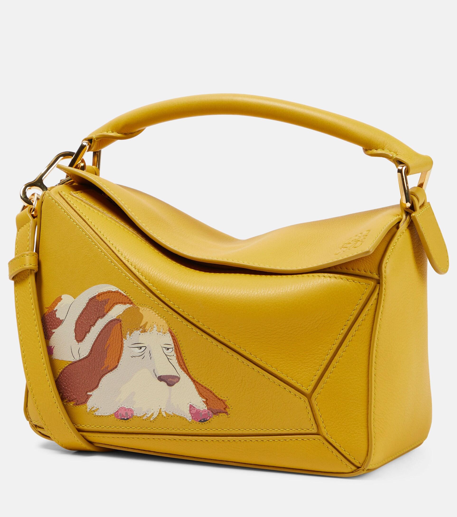 Loewe X Howl's Moving Castle Heen Puzzle Small Leather Shoulder Bag in ...