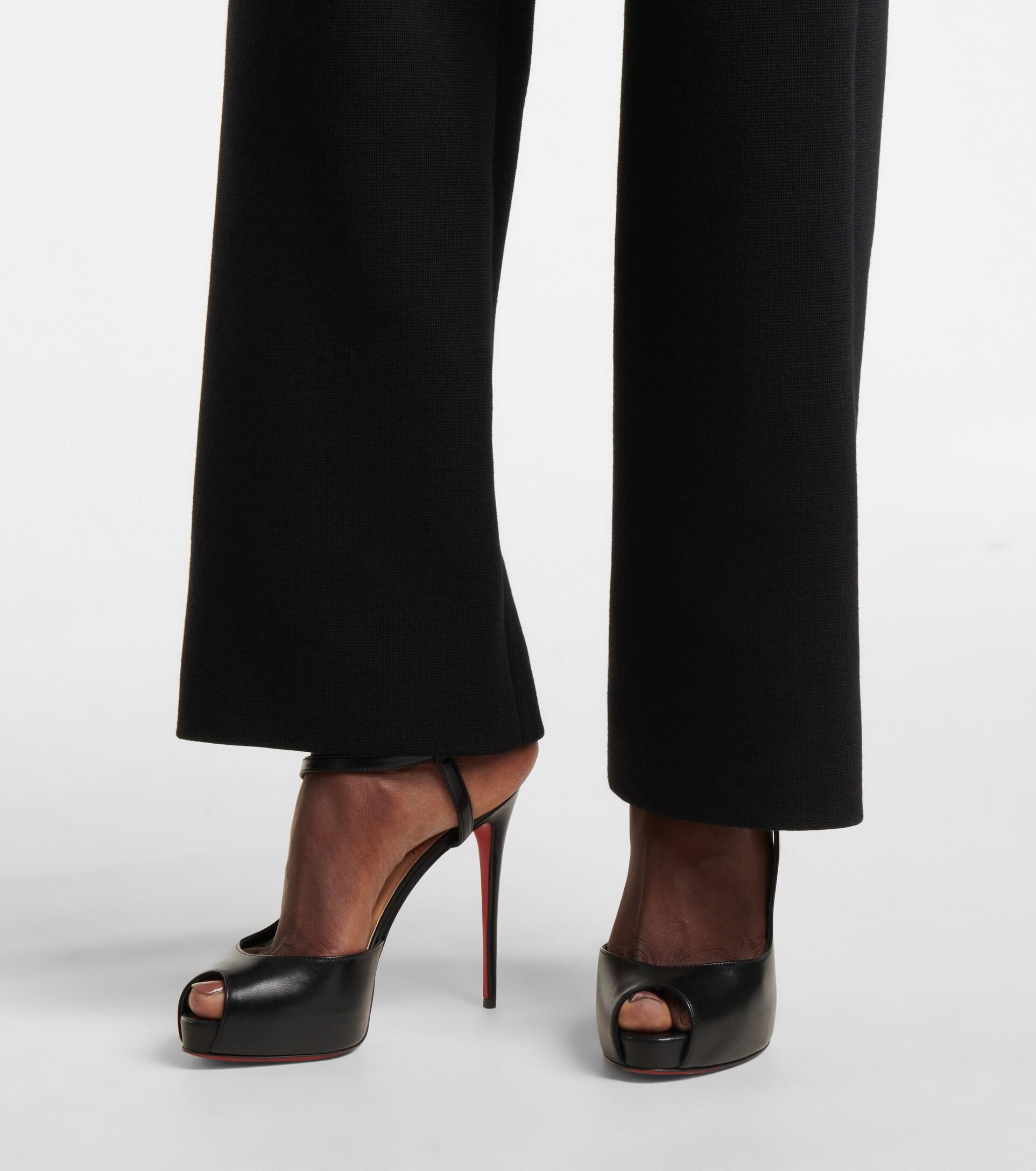 Black Louboutin Heels Peep Toe