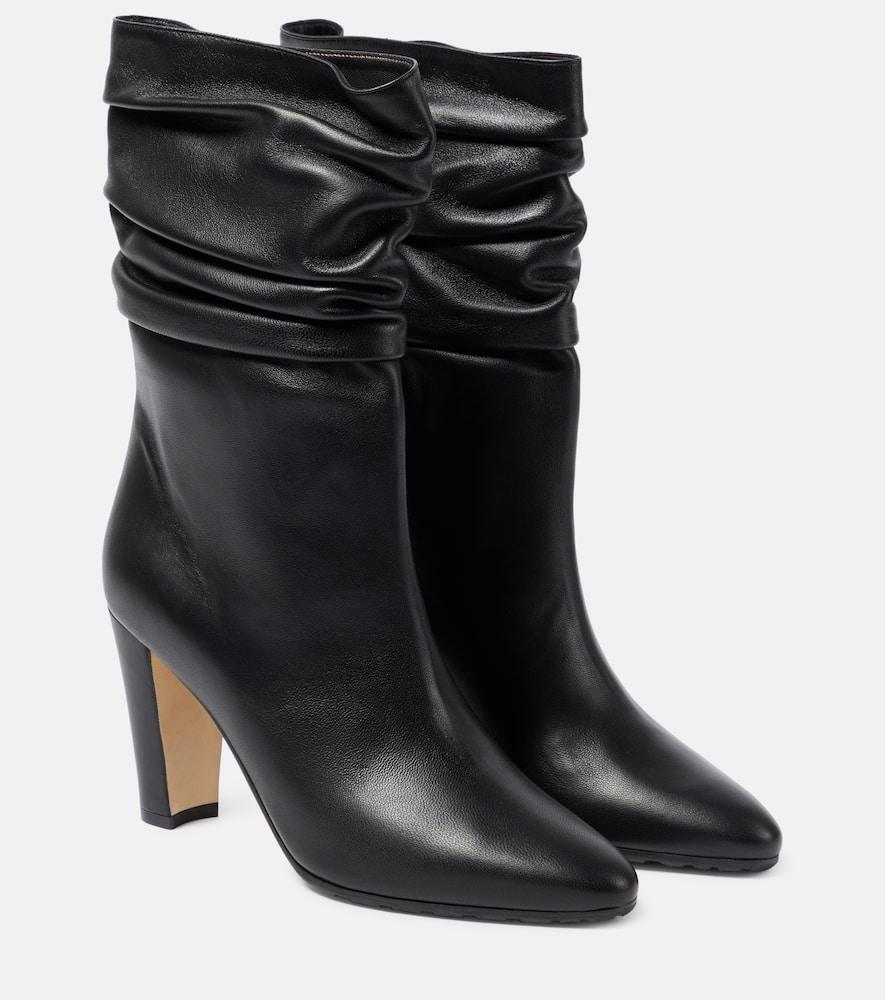Manolo Blahnik Calasso Leather Ankle Boots in Black | Lyst