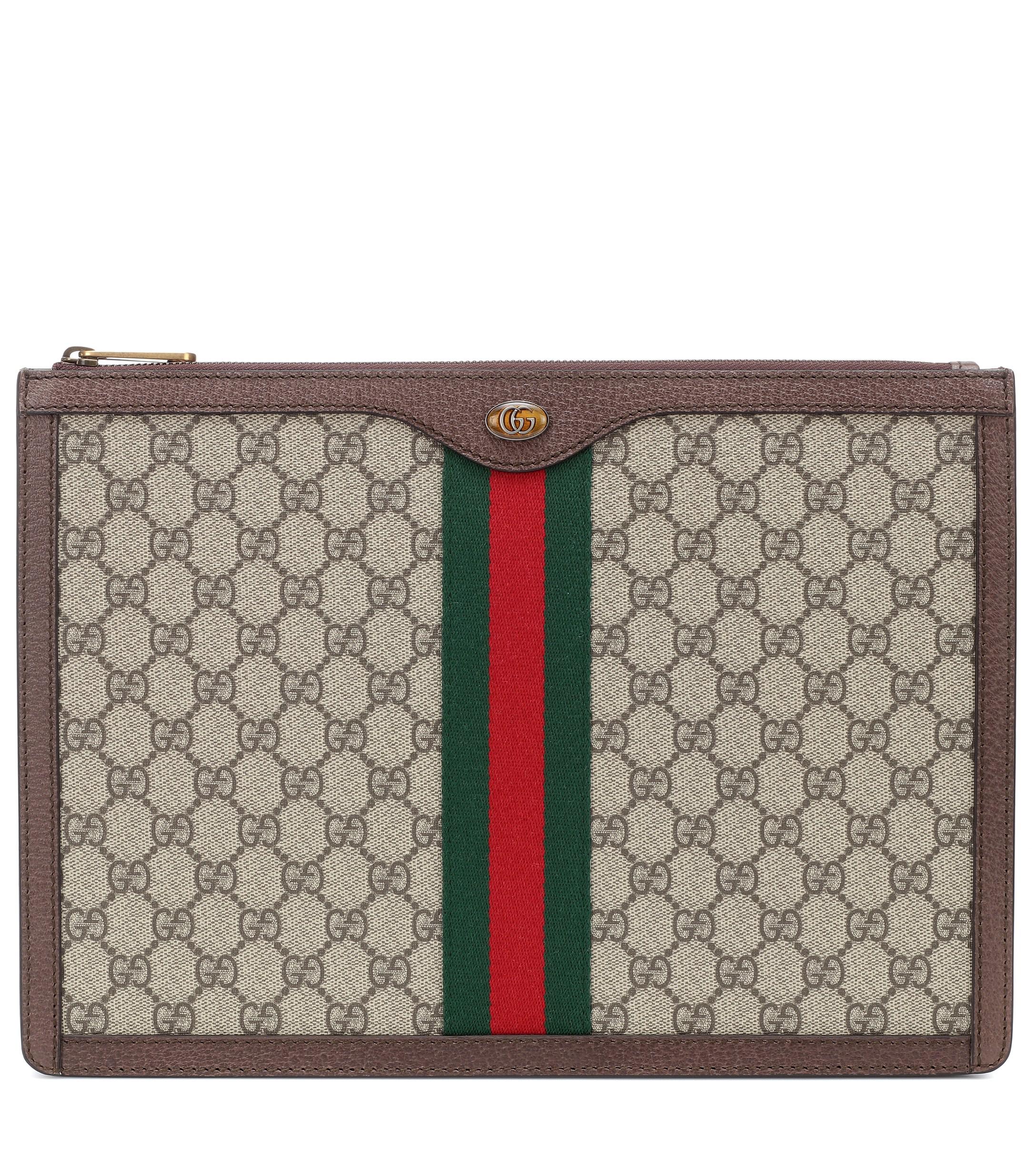 Gucci GG Supreme Portfolio Pouch - Lyst