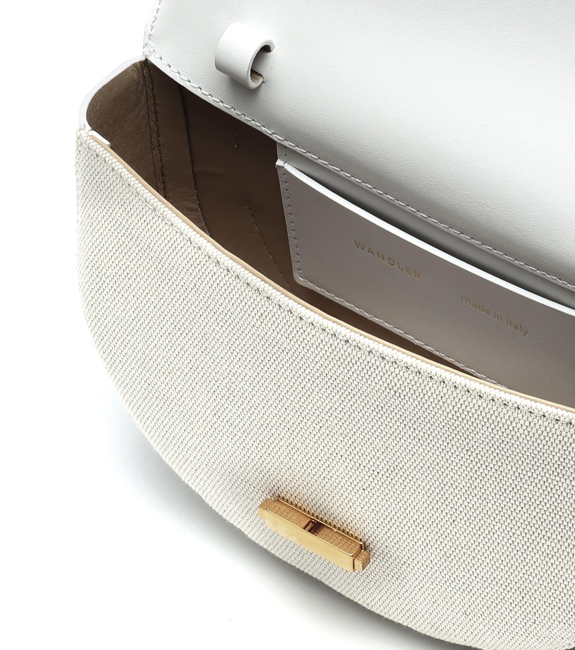Wandler Anna Buckle Canvas Belt Bag in White - Lyst