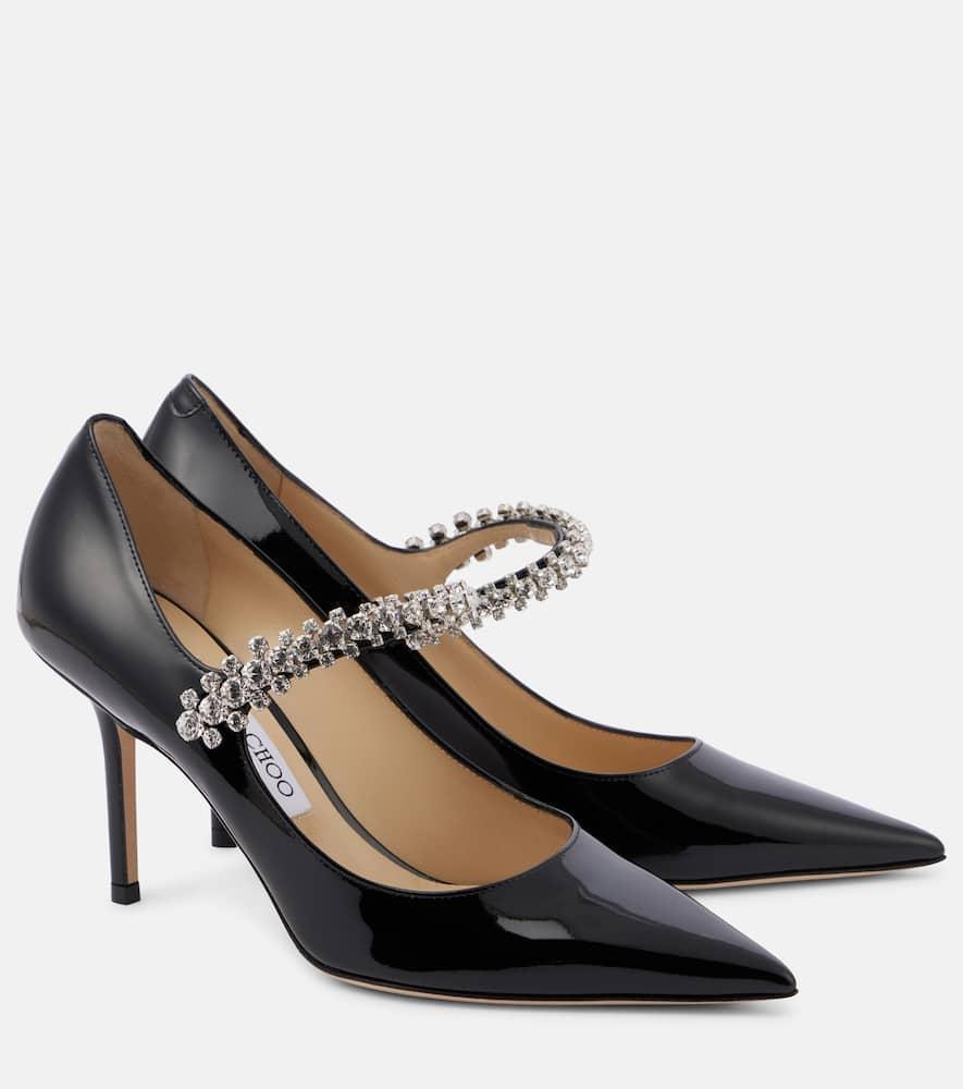 Jimmy Choo Bing 85 Embellished Patent Leather Pumps In Black Lyst
