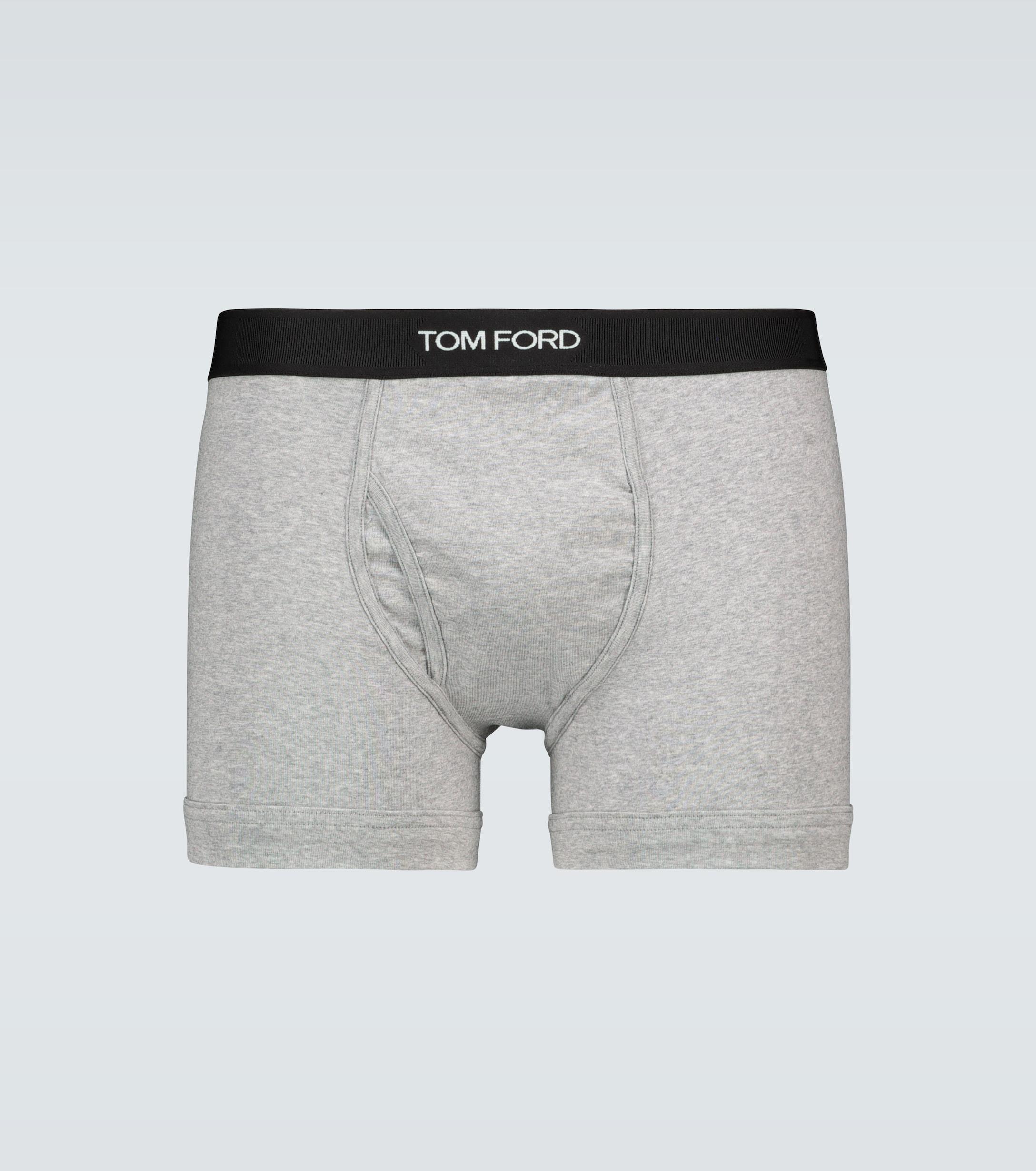 Tom Ford Stretch Cotton Boxer Briefs In Grey Gray For Men Lyst