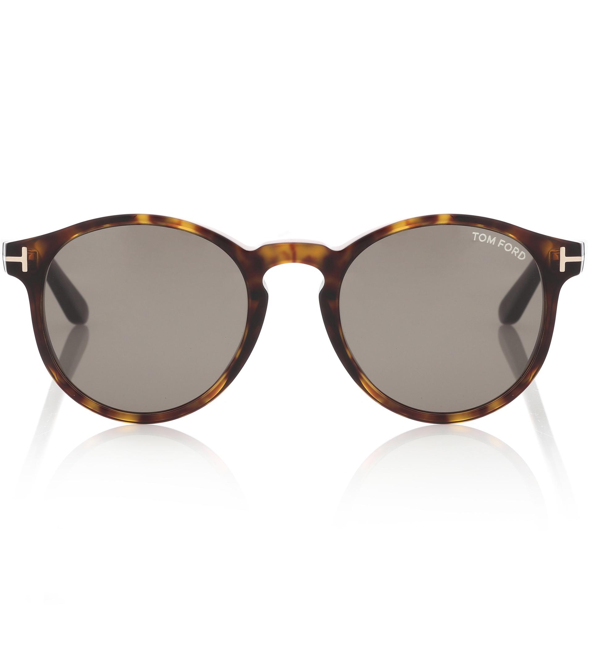 Tom Ford Synthetic Ian Round Sunglasses In Brown Lyst