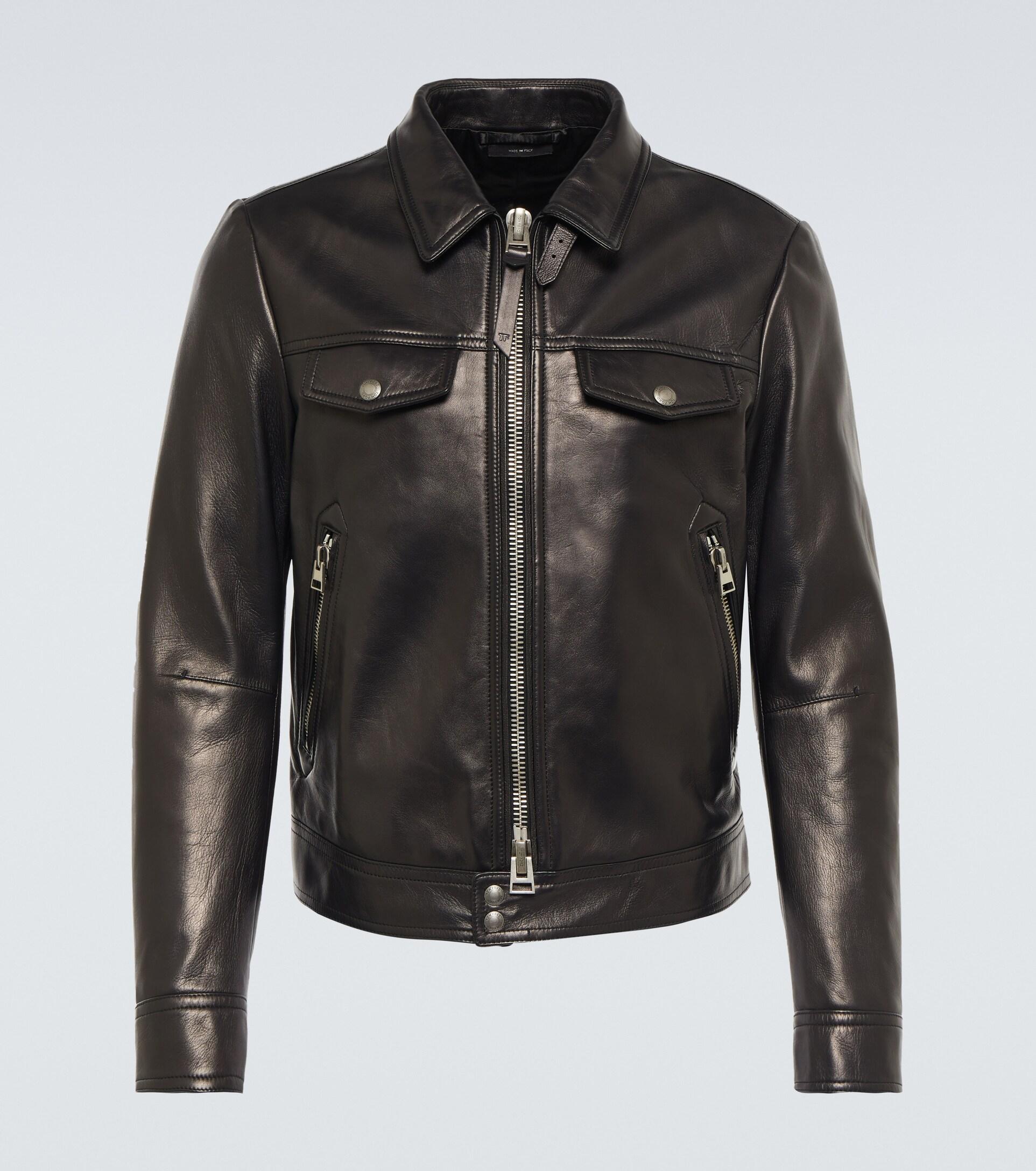 Tom Ford Leather Jacket in Black for Men | Lyst