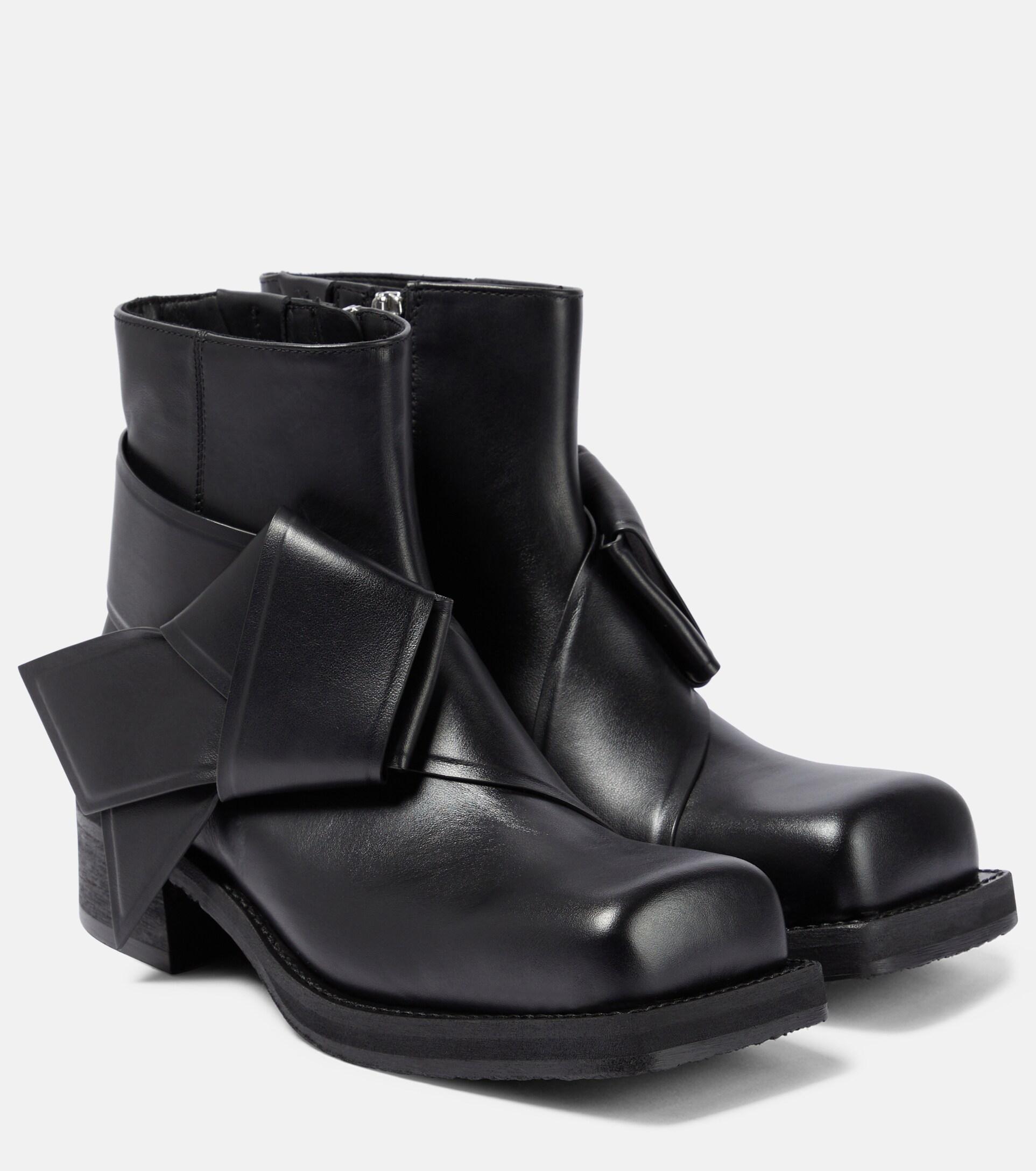 Acne Studios Musubi Leather Ankle Boots in Black | Lyst