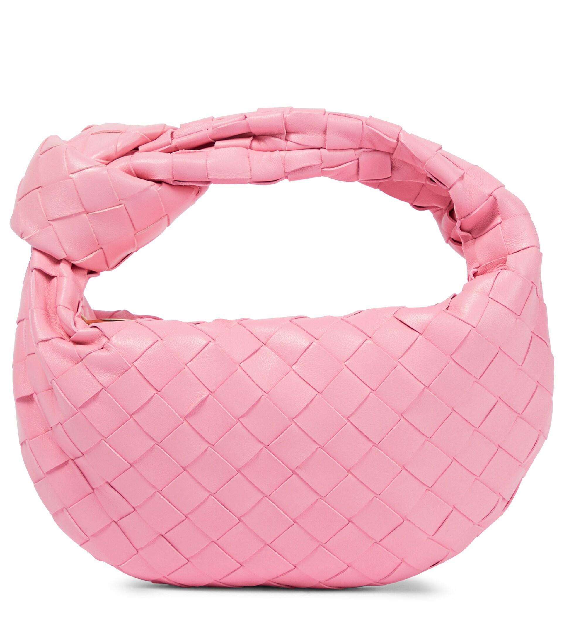 Bottega Veneta Jodie Mini Leather Tote Bag in Pink | Lyst