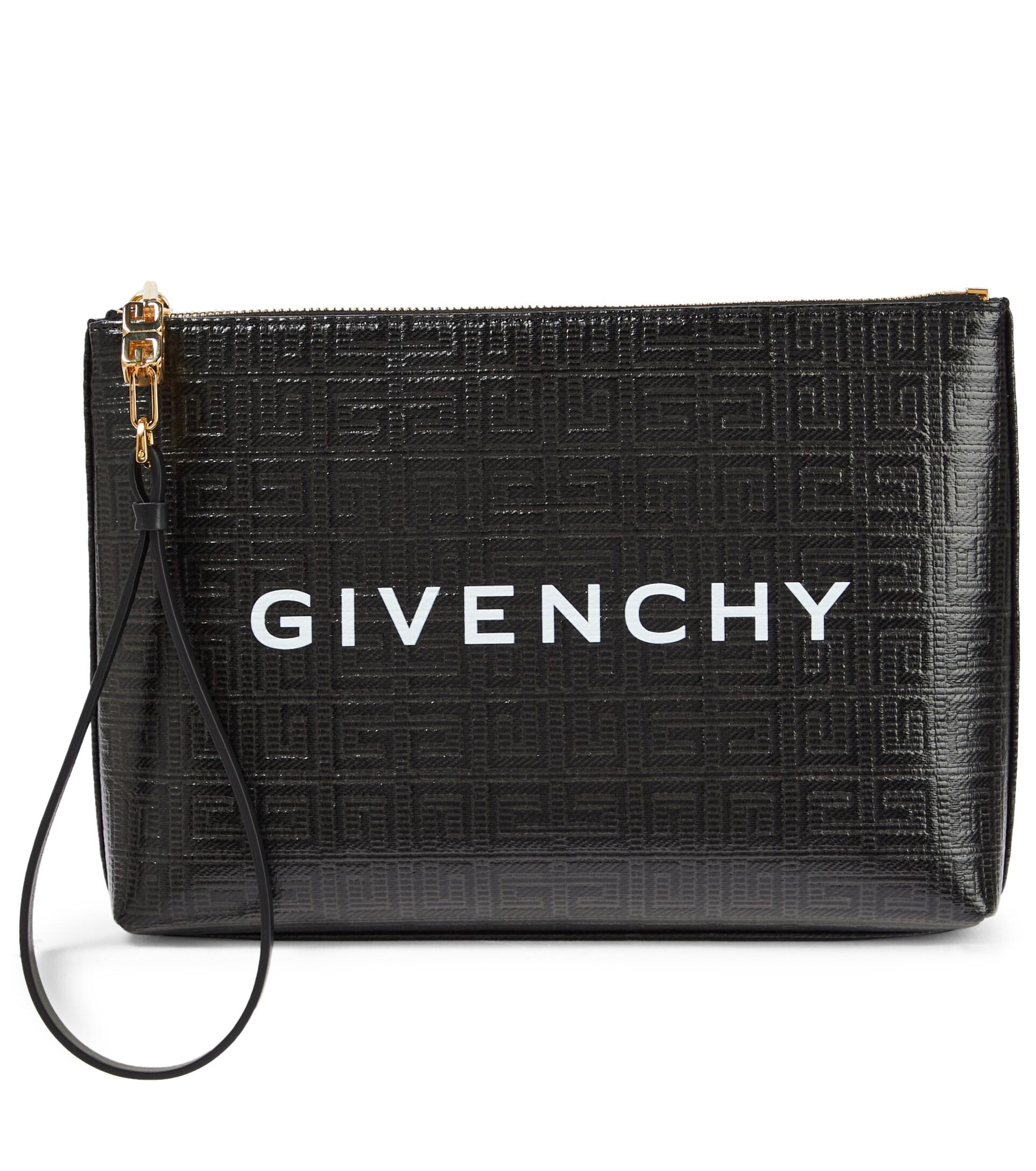 Givenchy 4g Large Coated Canvas Pouch in Black | Lyst