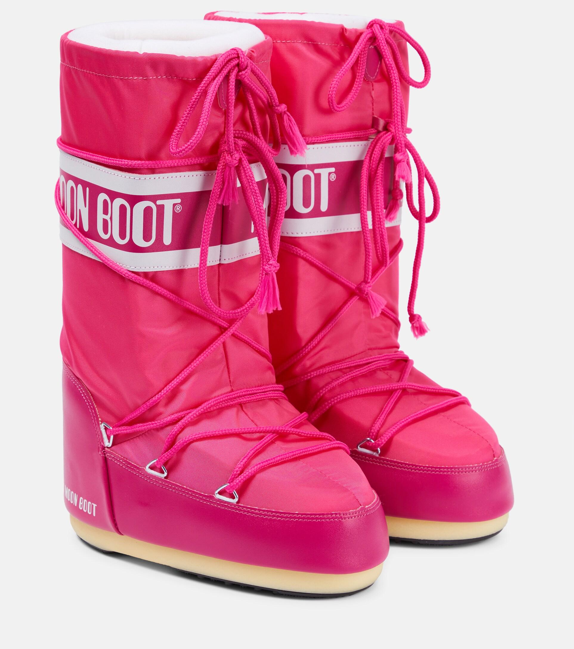 Moon Boot Icon Nylon in Pink | Lyst