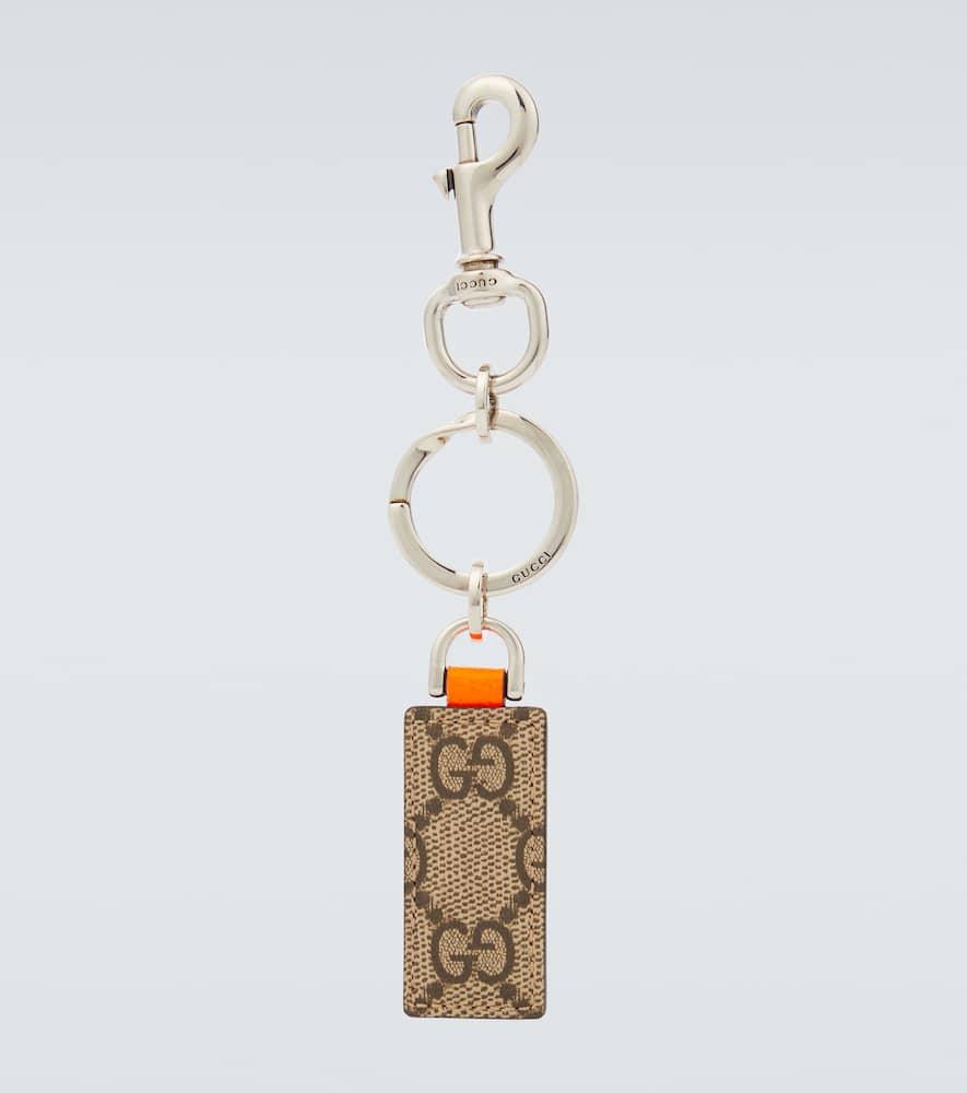 Gucci Gg Canvas Keychain in White for Men | Lyst