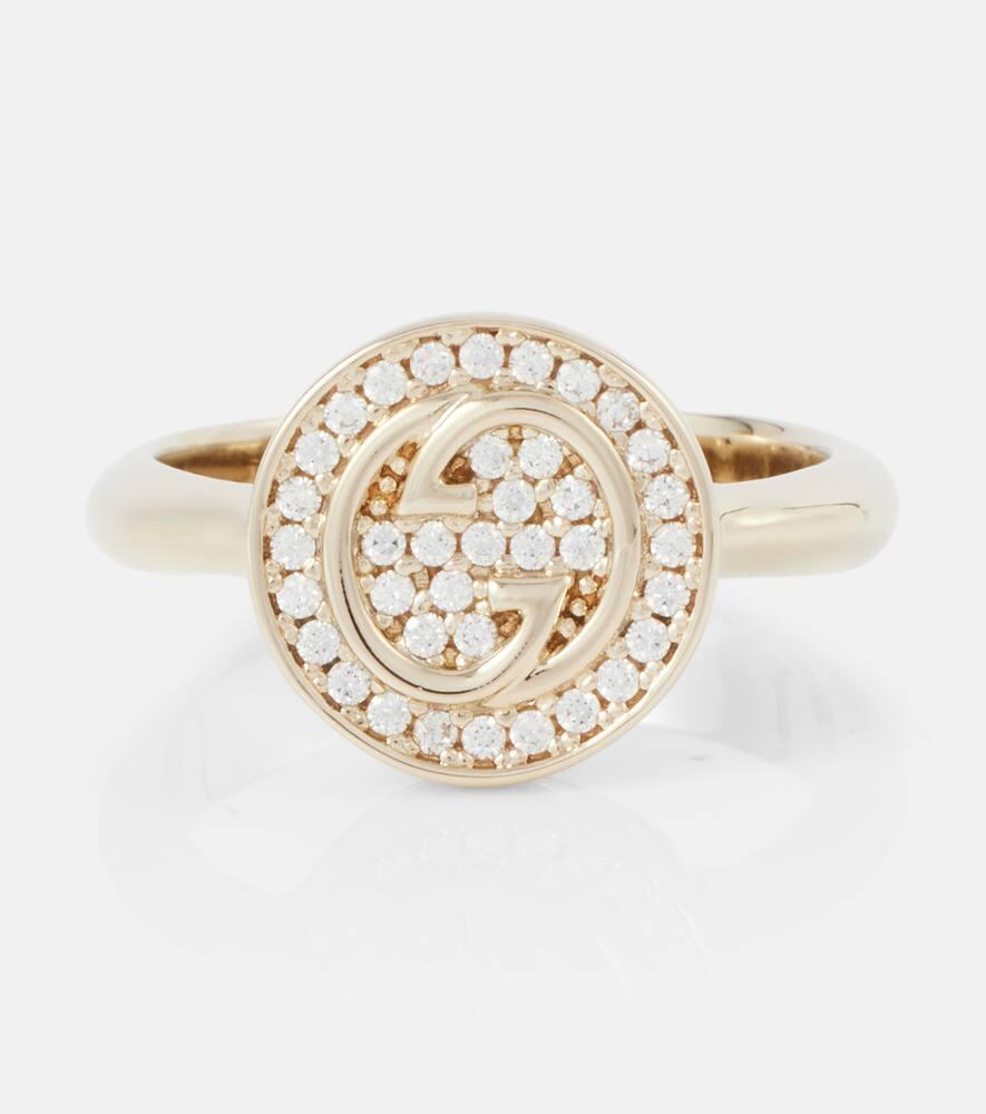 Gucci Blondie Crystal-Embellished Ring in White | Lyst