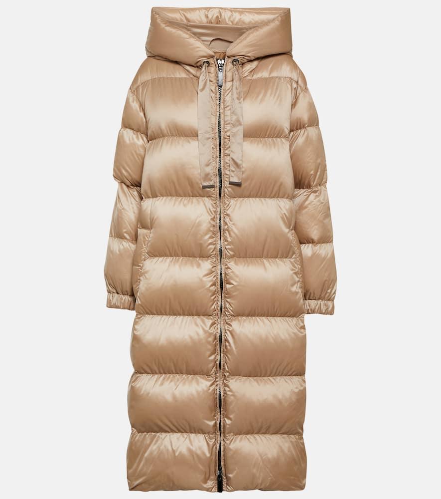 Max Mara The Cube Seipa Puffer Coat in Natural | Lyst