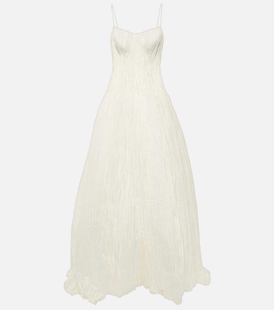 Danielle Frankel Bridal Phoebe Satin Gown in White | Lyst