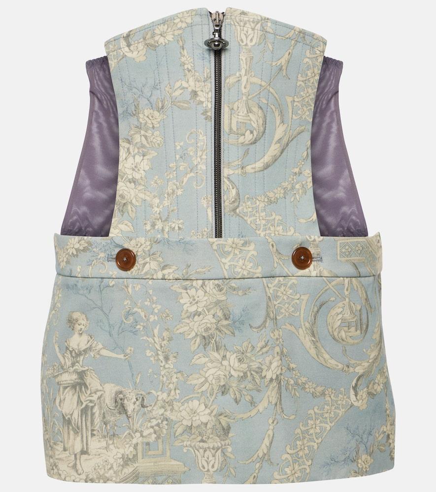Vivienne Westwood Foam Corset Cotton Miniskirt In Blue Lyst